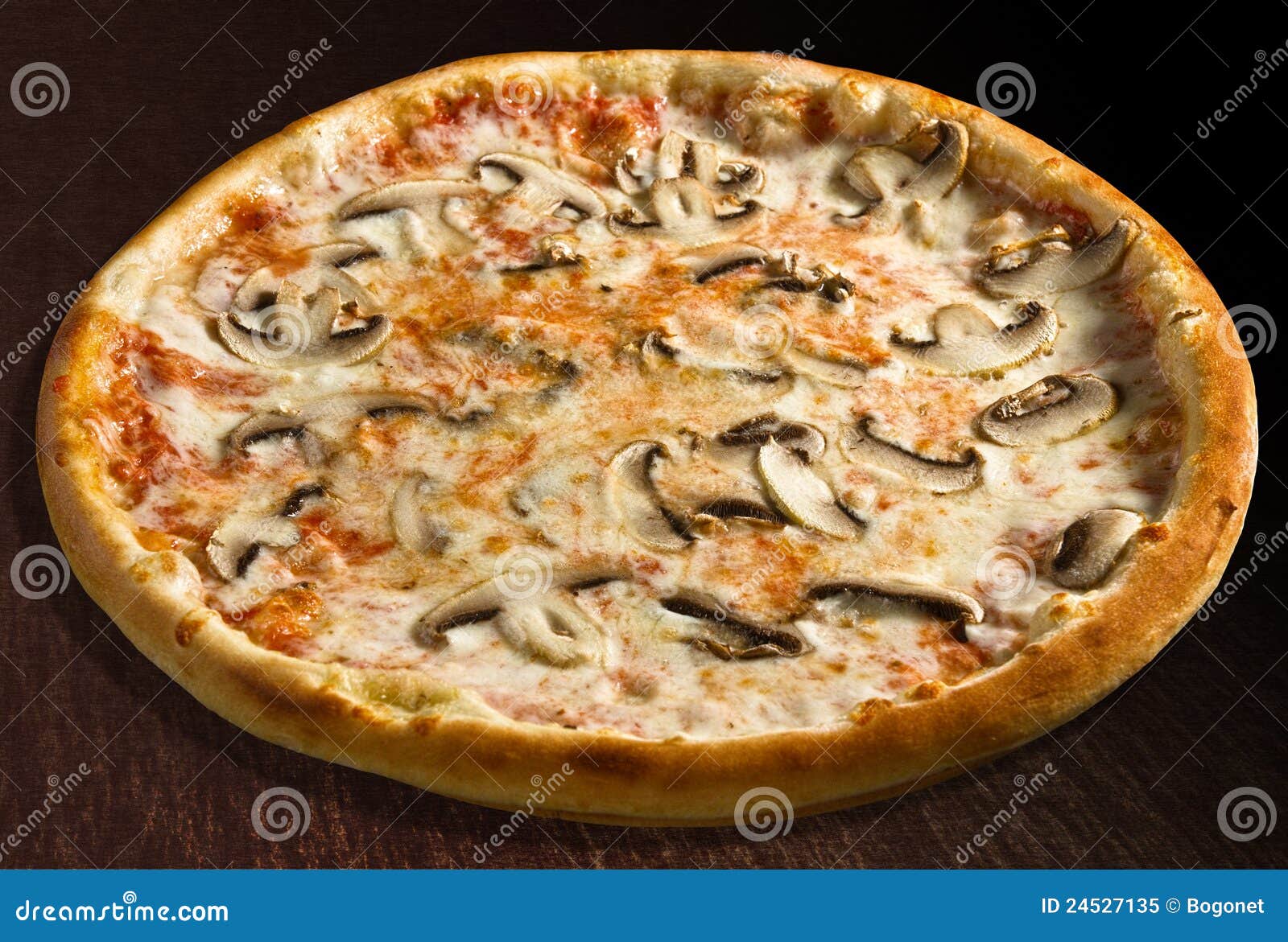 Pizza funghi stock image. Image of cheese, european, crust - 24527135