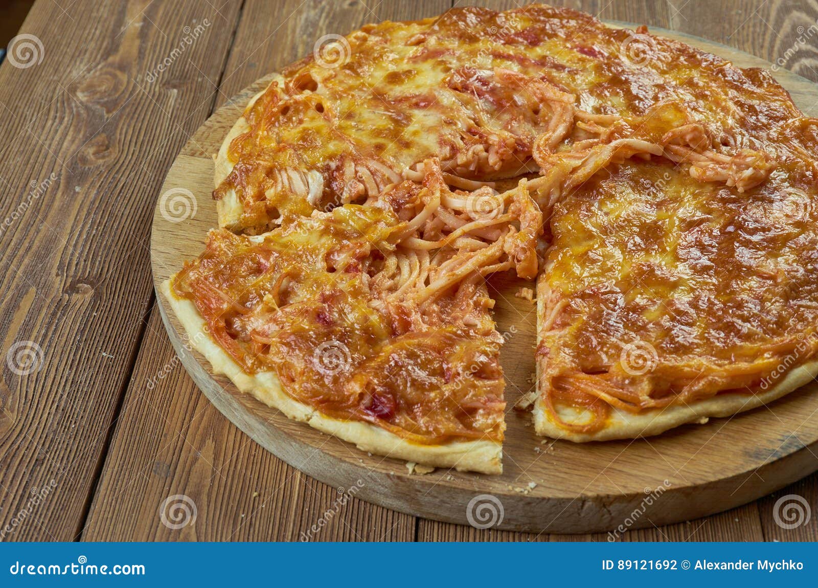 Pizza-ghetti stock photo. Image of mozzarella, basil - 89121692