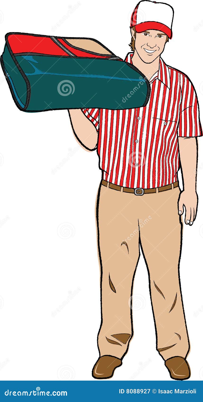Pizza Guy stock vector. Illustration of college, service - 8088927