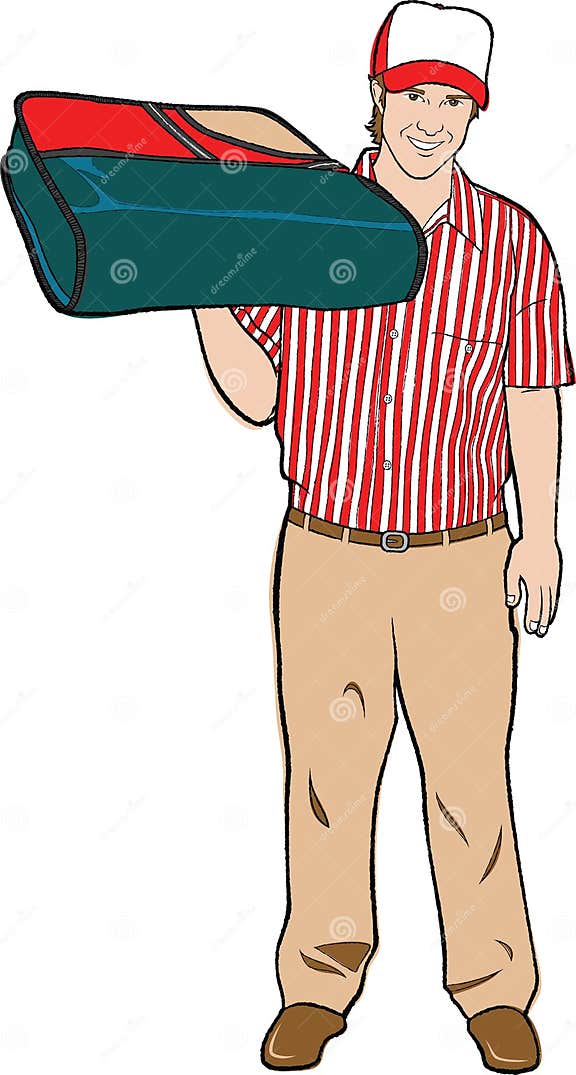 Pizza Guy stock vector. Illustration of college, service - 8088927