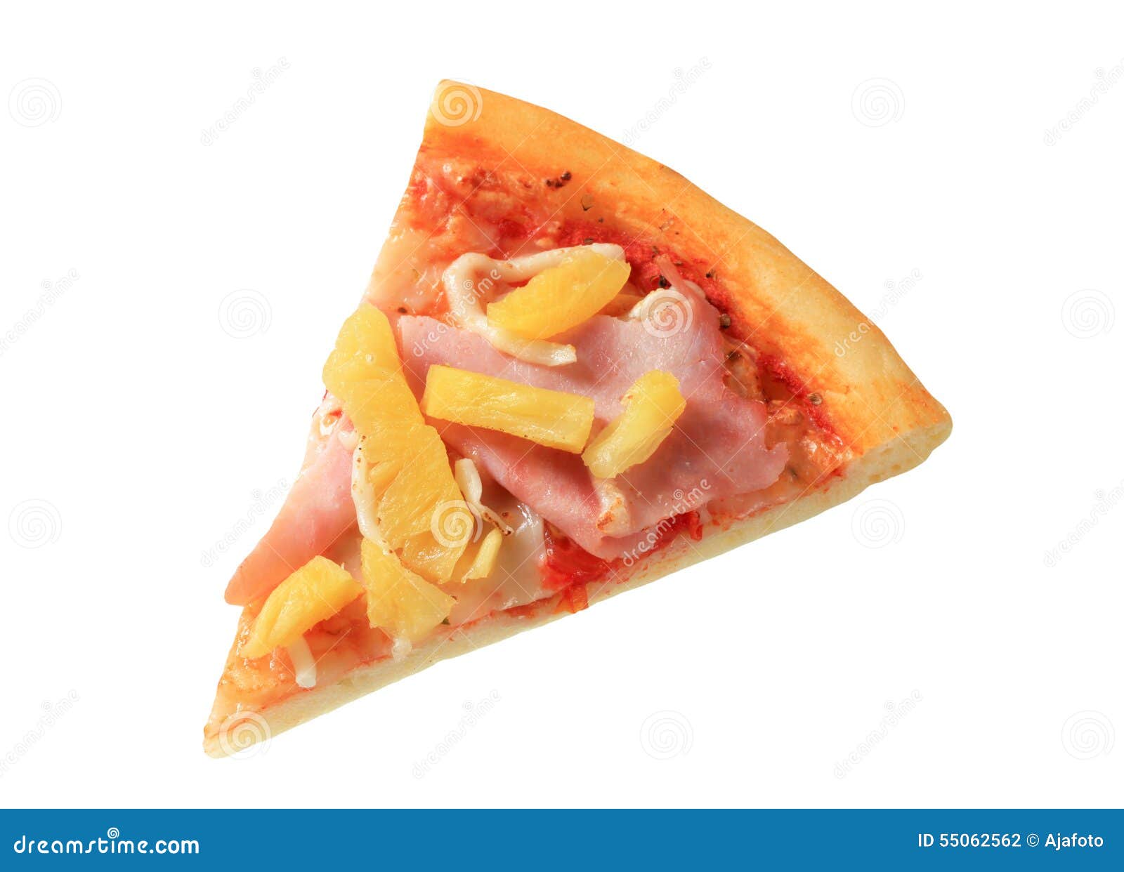 Pizza hawaiana foto de archivo. Imagen de cocina, blanco - 55062562