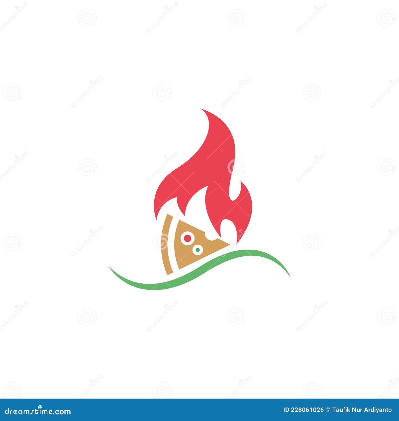 Pizza Icon Logo Design Vector Template Stock Vector - Illustration of ...