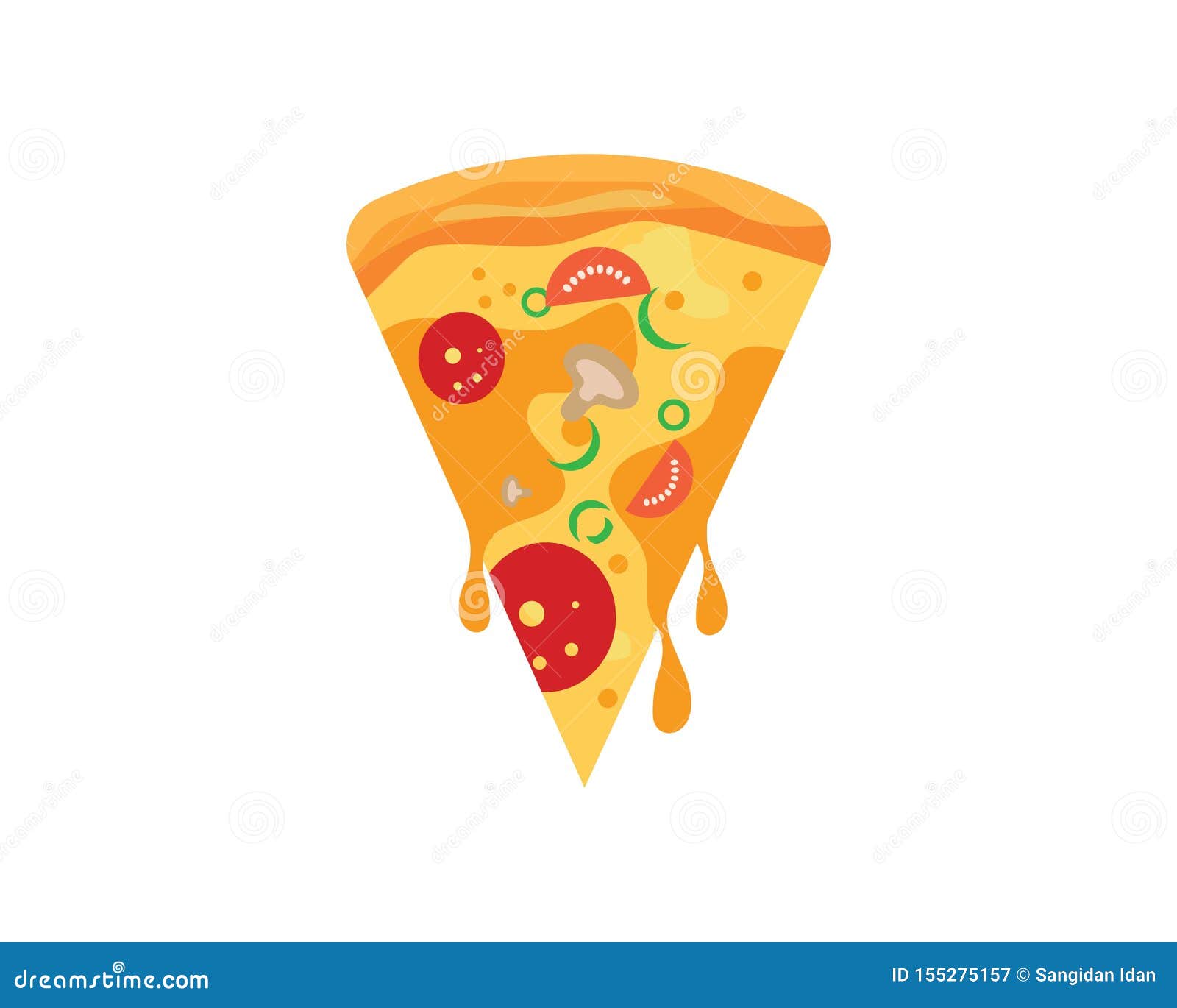 Pizza Icon Logo Illustration Vector Stock Vector - Illustration of ...