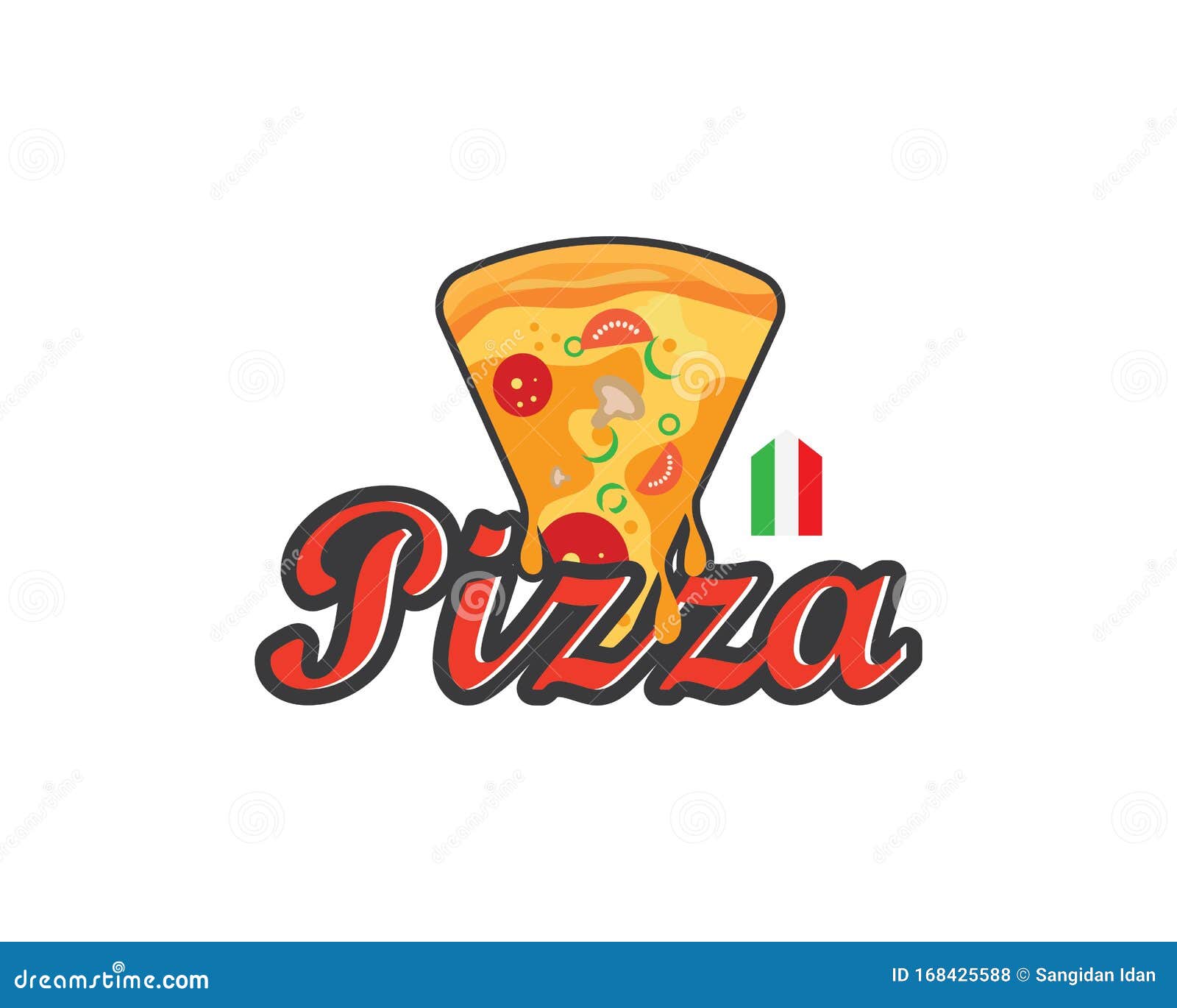 Pizza Icon Logo Illustration Vector Stock Vector - Illustration of ...