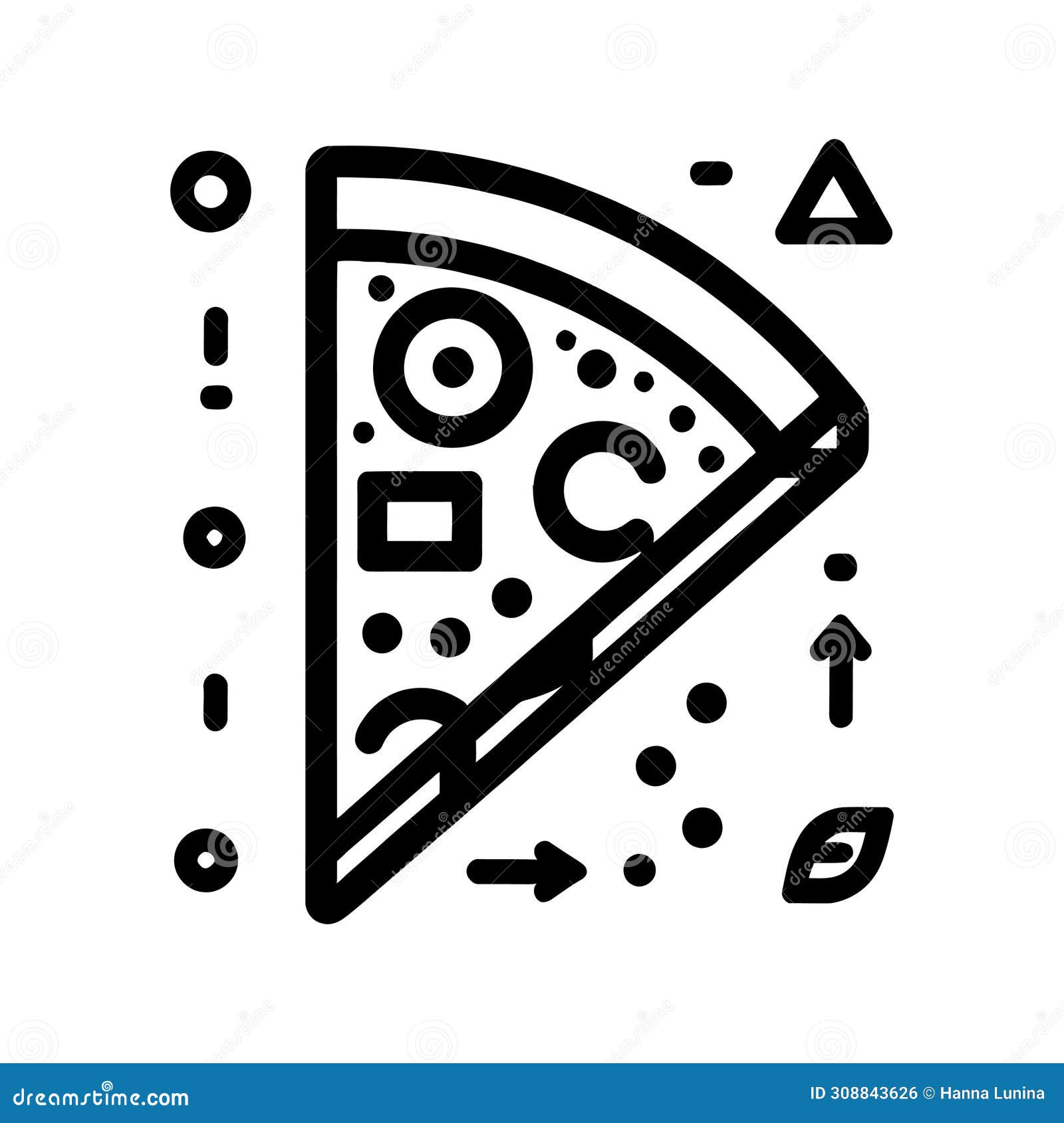 Pizza Icon. Minimalistic Pizza Vector Graphics Stock Vector ...
