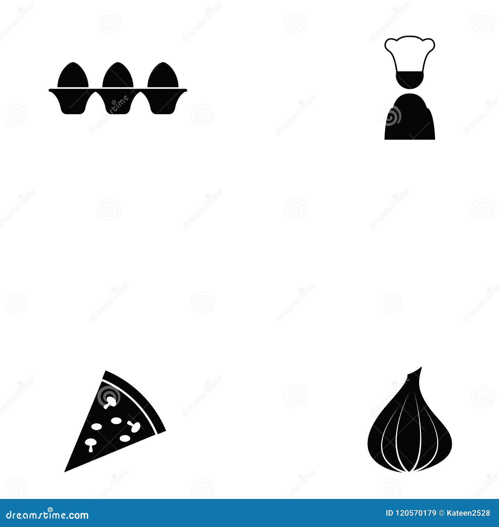 Pizza icon set stock vector. Illustration of cafe, restaurant - 120570179