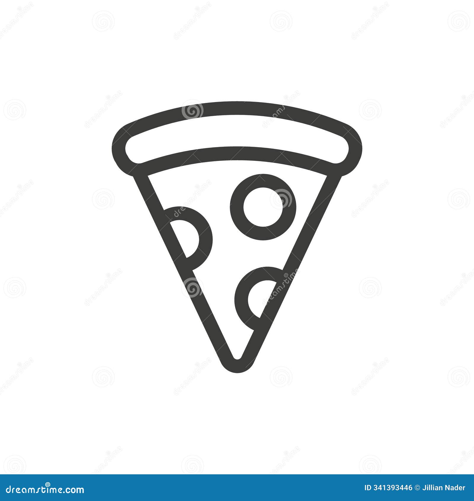 Pizza Icon Simple Outline Vector Logo Stock Vector - Illustration of ...