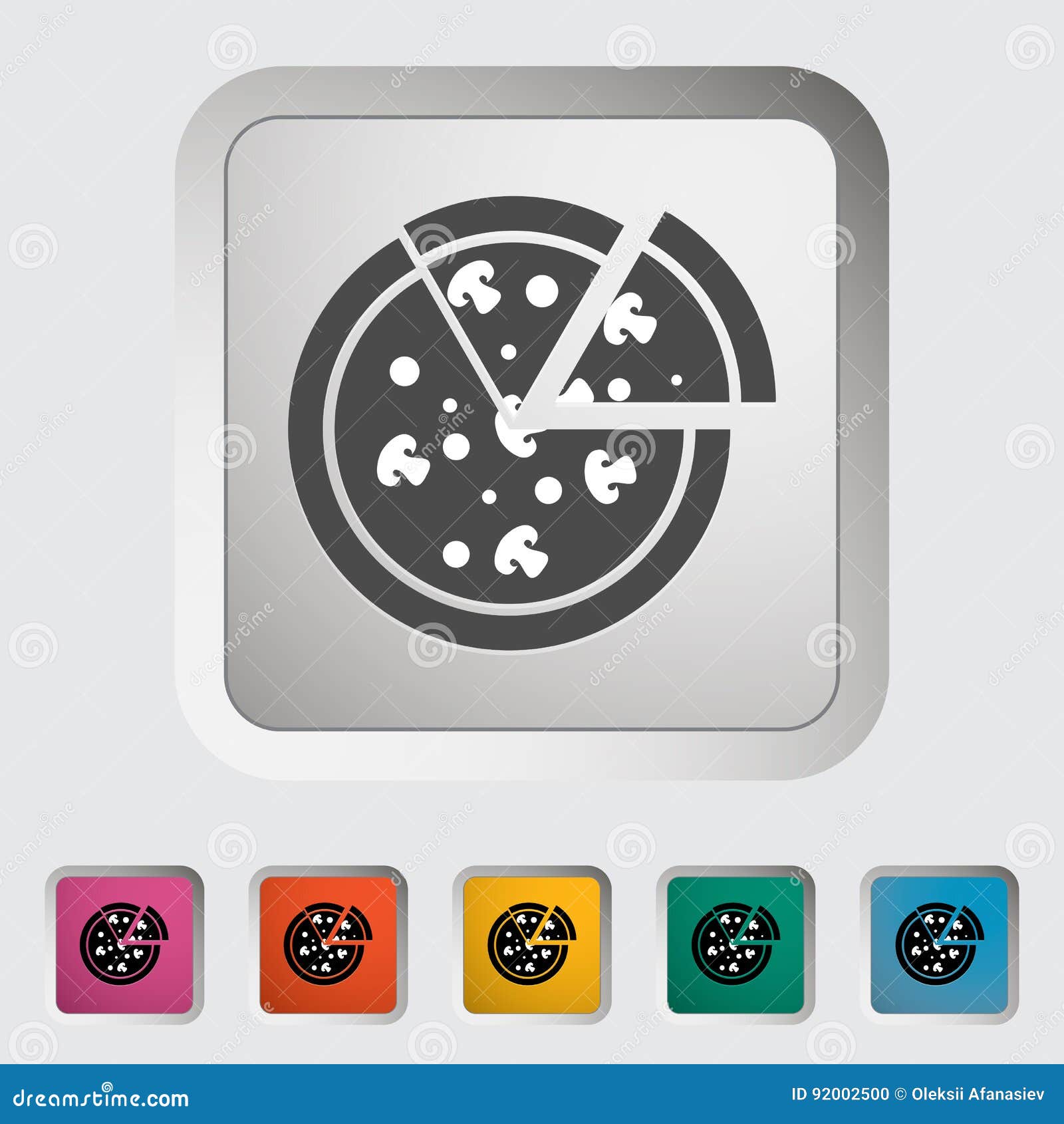 Pizza icon stock vector. Illustration of margharita, food - 92002500