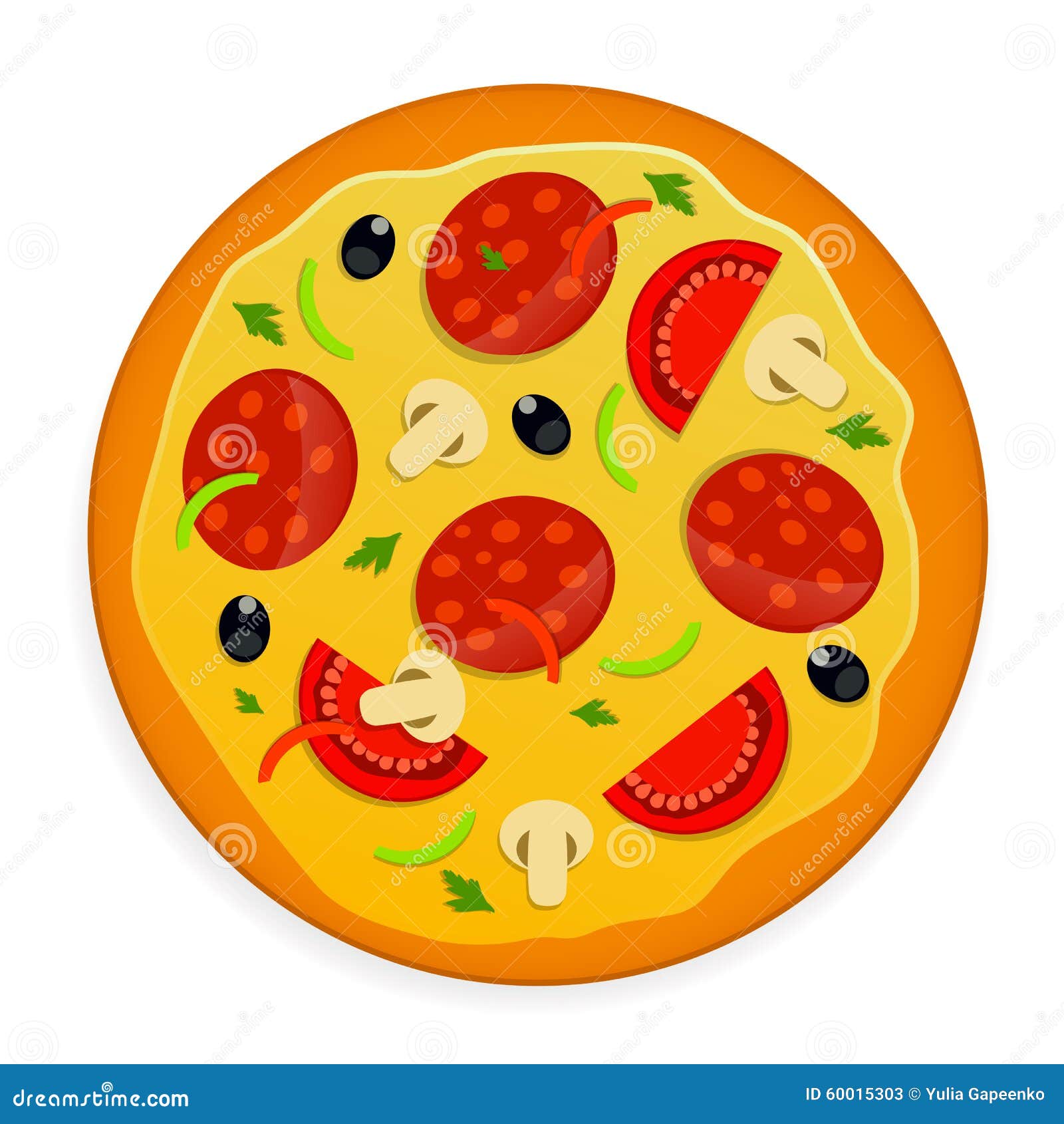 Pizza Icon stock vector. Illustration of italian, dinner - 60015303
