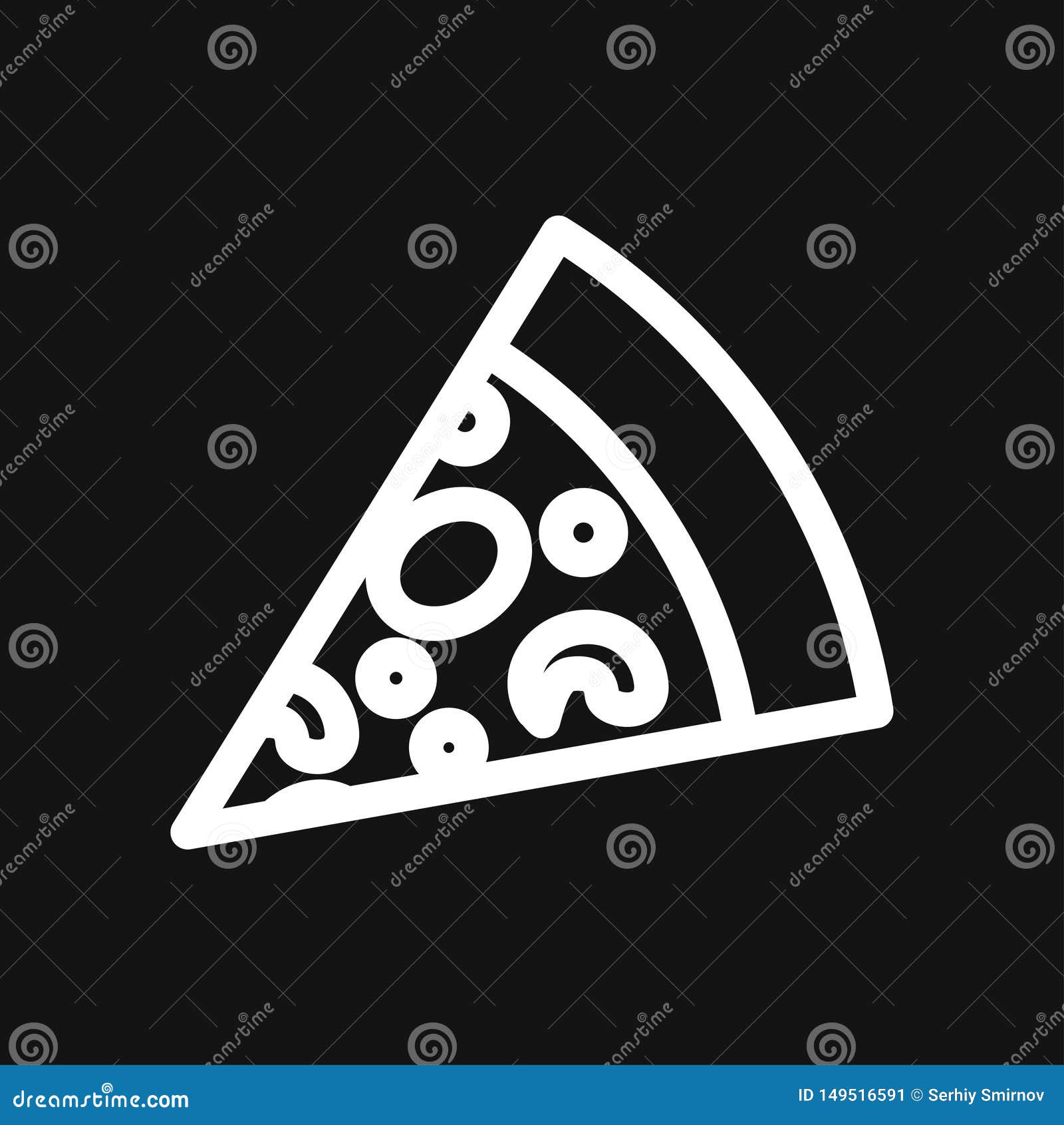 Pizza Icon Vector Sign Symbol for Design Stock Illustration ...
