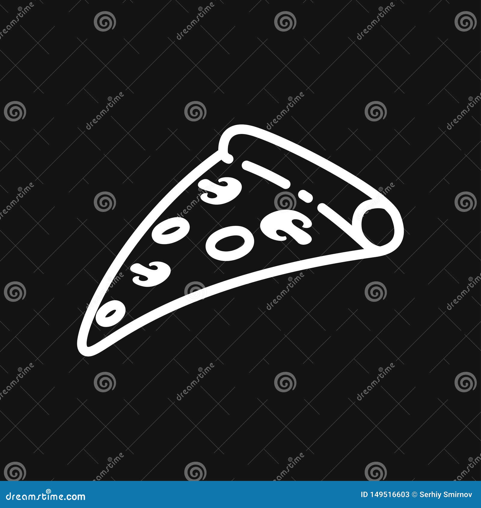 Pizza Icon Vector Sign Symbol for Design Stock Illustration ...