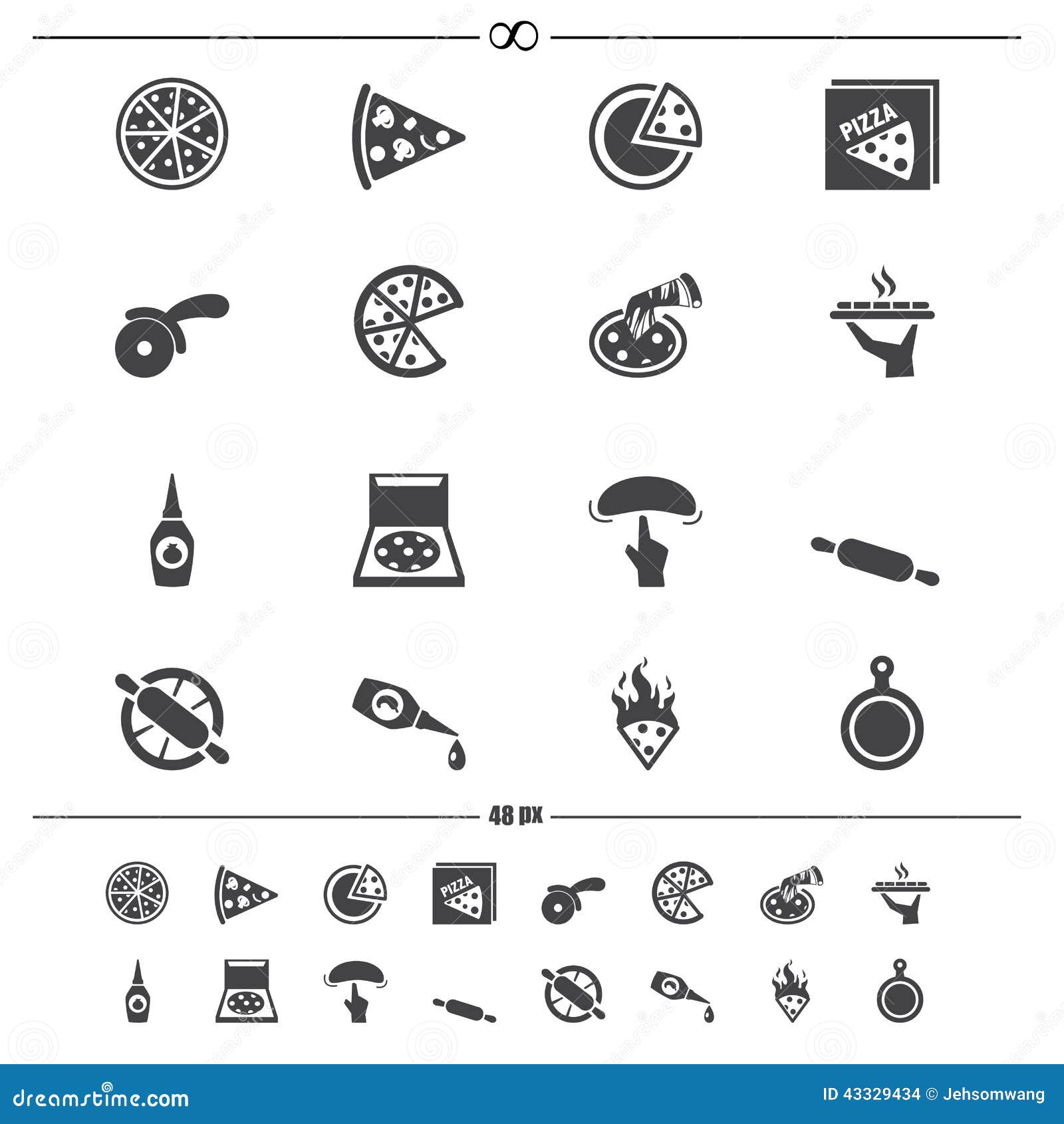 Pizza icons stock vector. Illustration of device, hotdog - 43329434