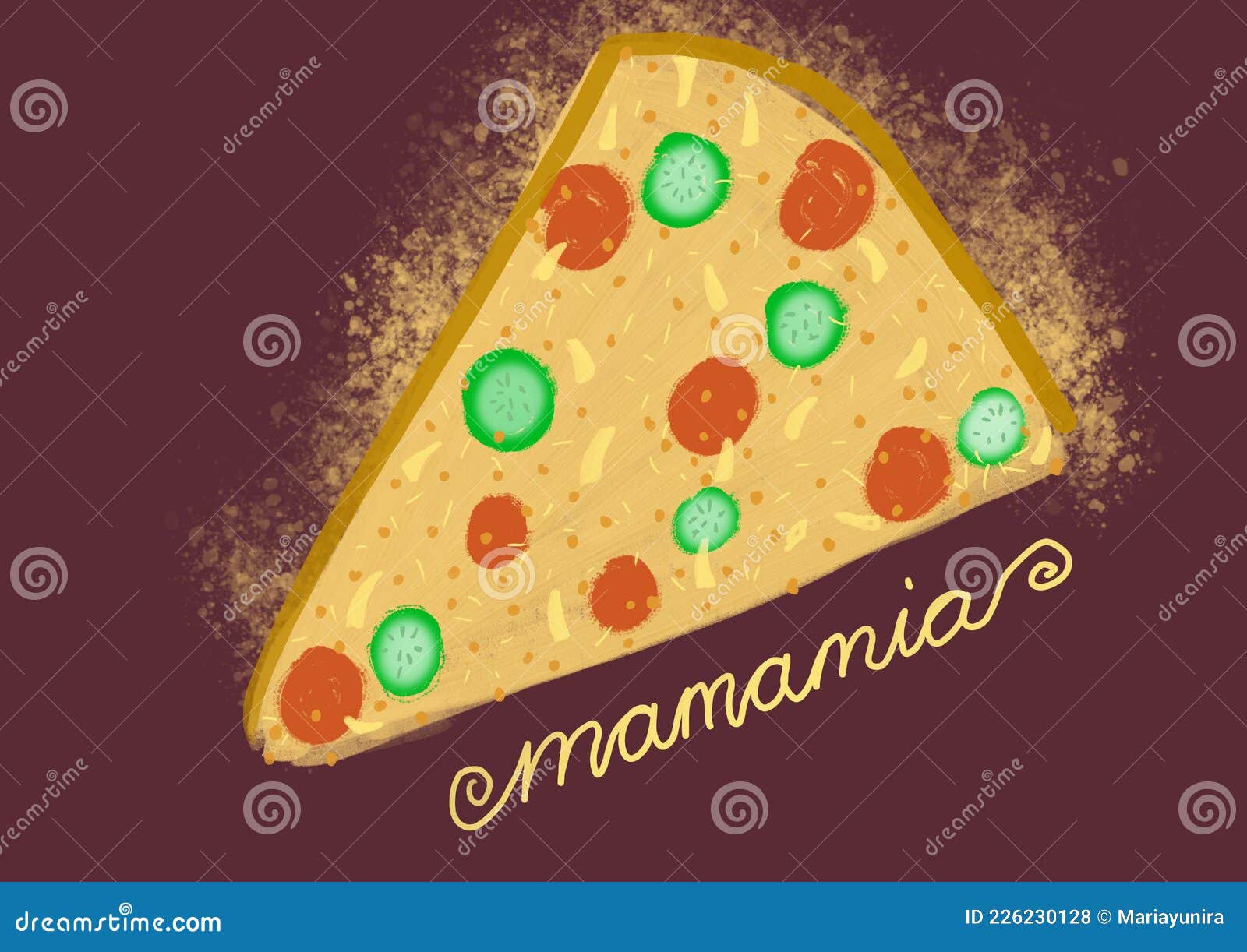 Pizza Illustrations Simple Concept Stock Illustration - Illustration of ...
