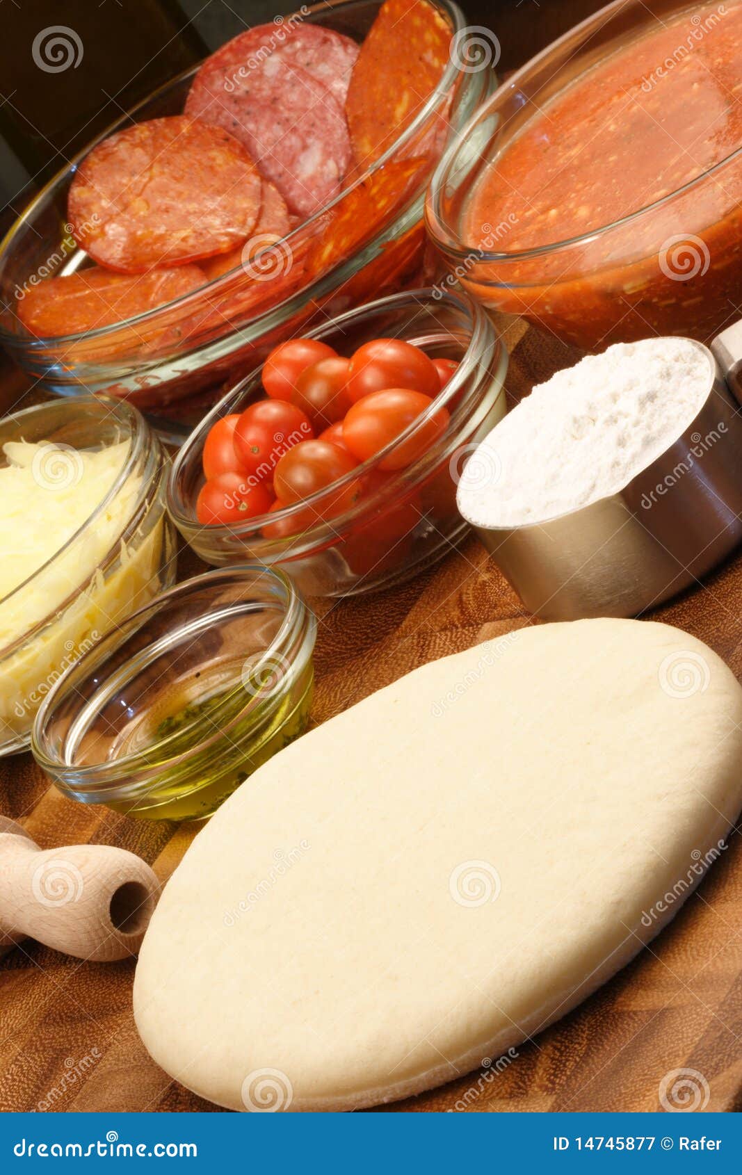 Pizza ingredients stock image. Image of measuring, mozzarella - 14745877