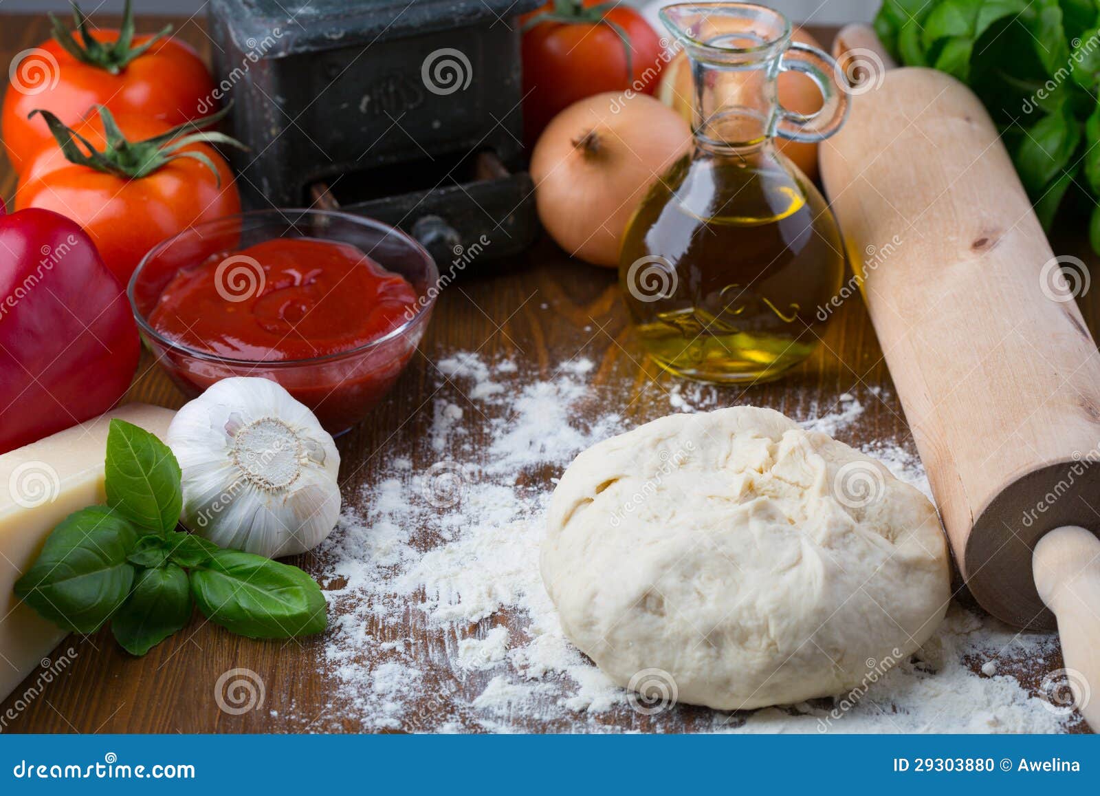 Pizza ingredients stock photo. Image of pepper, dairy - 29303880