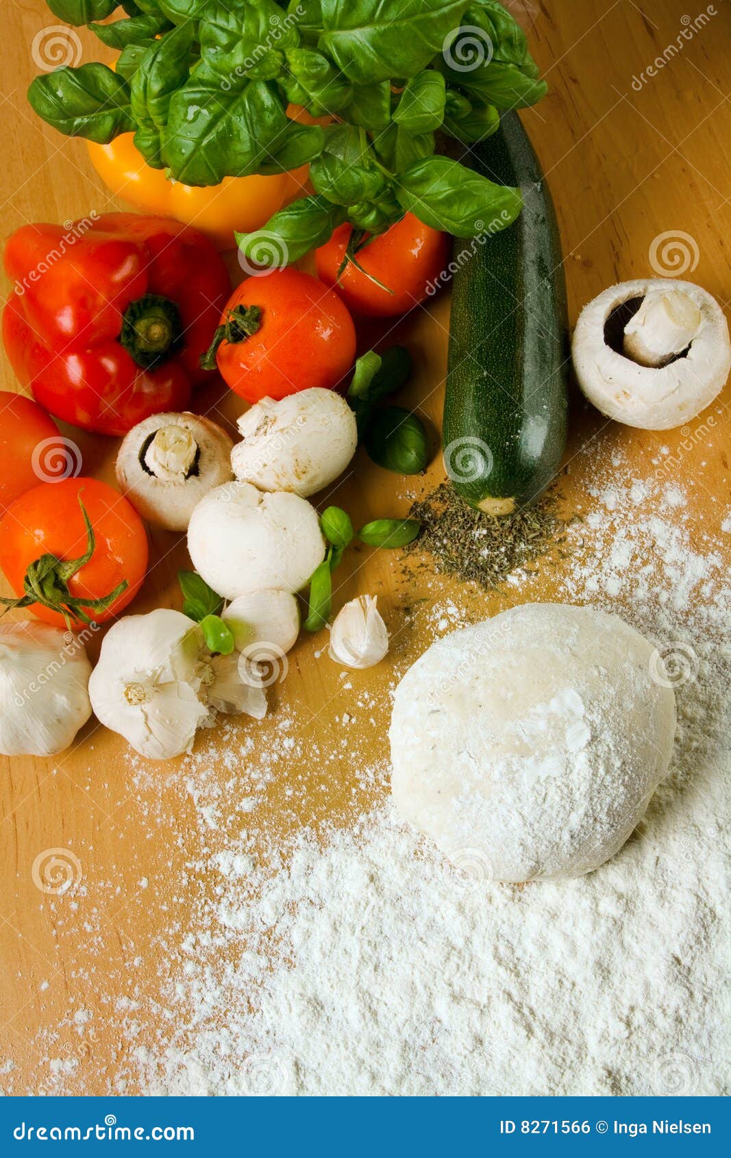 Pizza ingredients stock photo. Image of herbage, cooking - 8271566