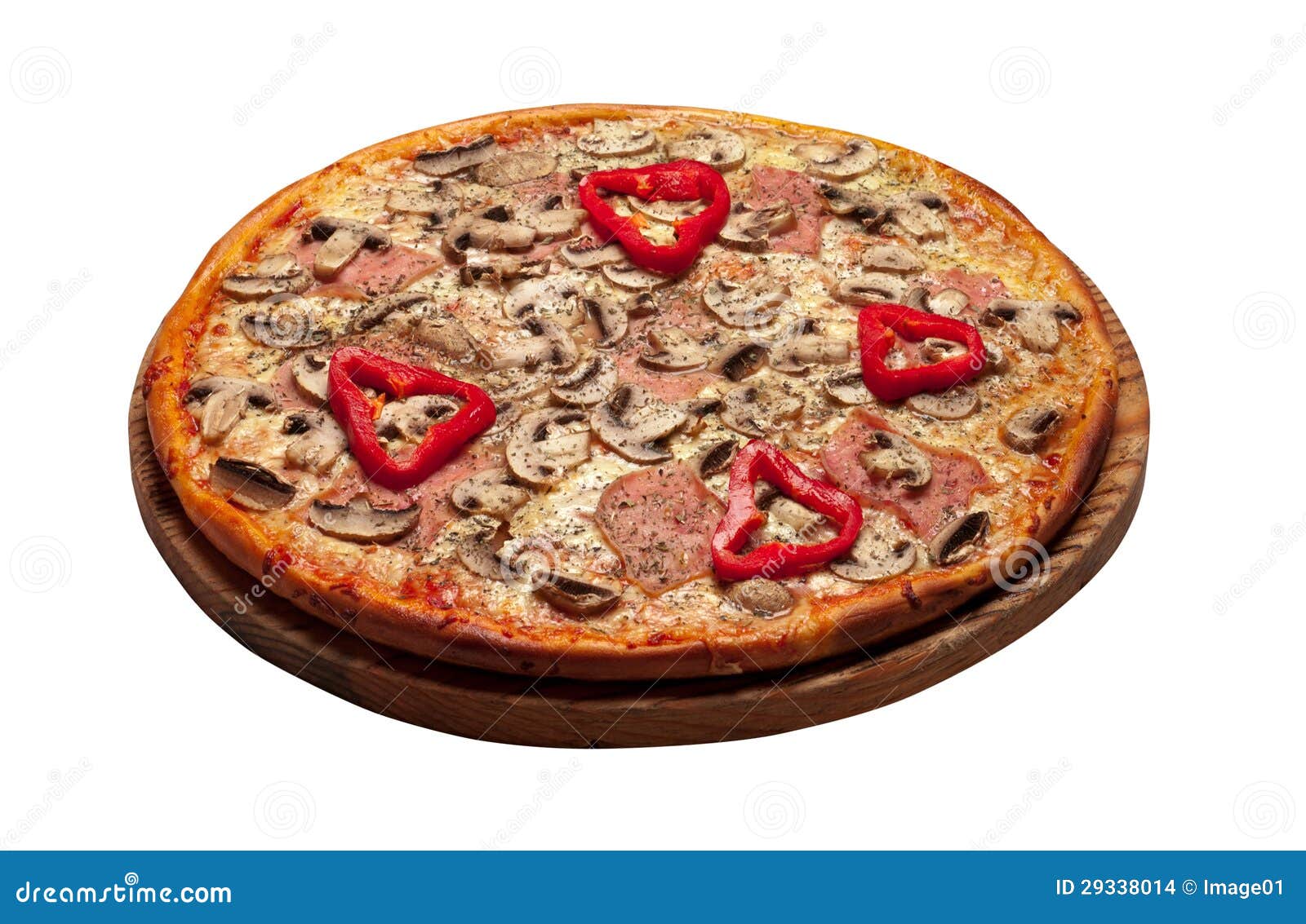 Pizza isolated on white stock photo. Image of baked, mozzarella - 29338014