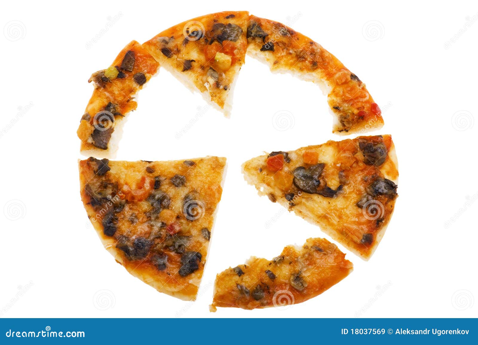 Pizza Isolated on White Background Stock Image - Image of pizzeria ...