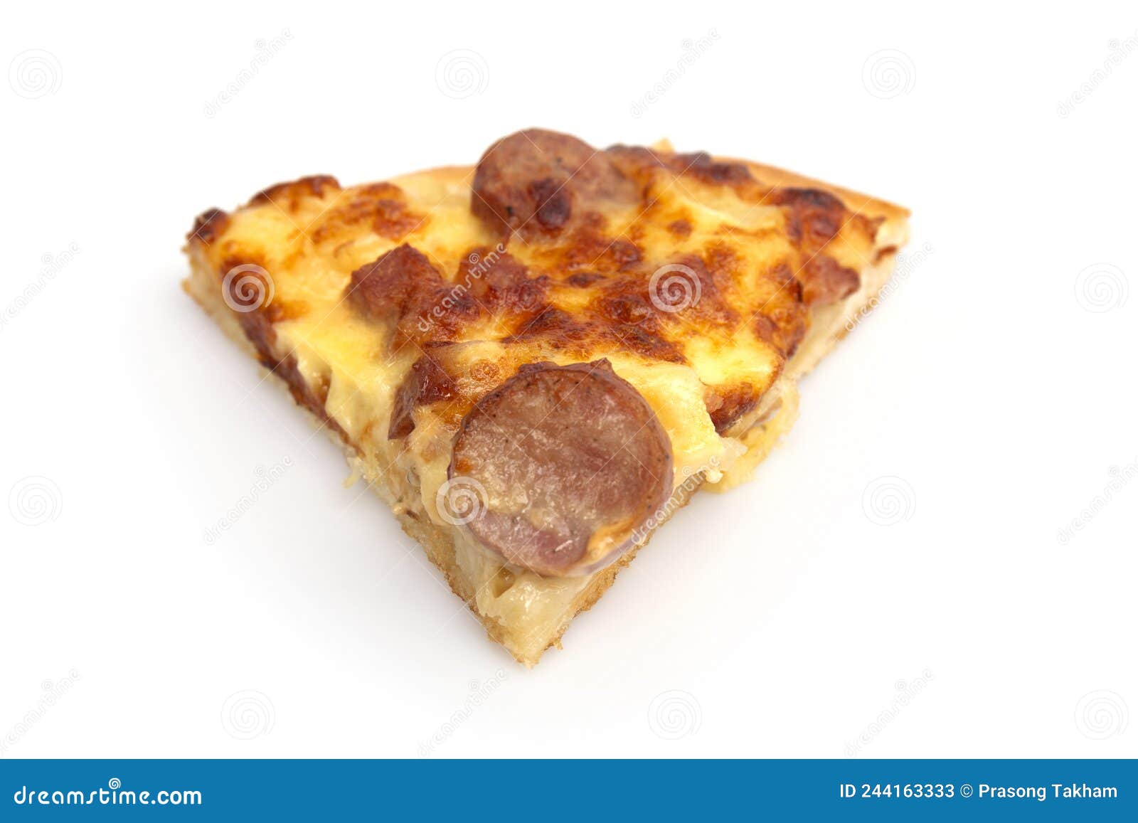 Pizza Isolated on White Background Stock Image - Image of margarita ...