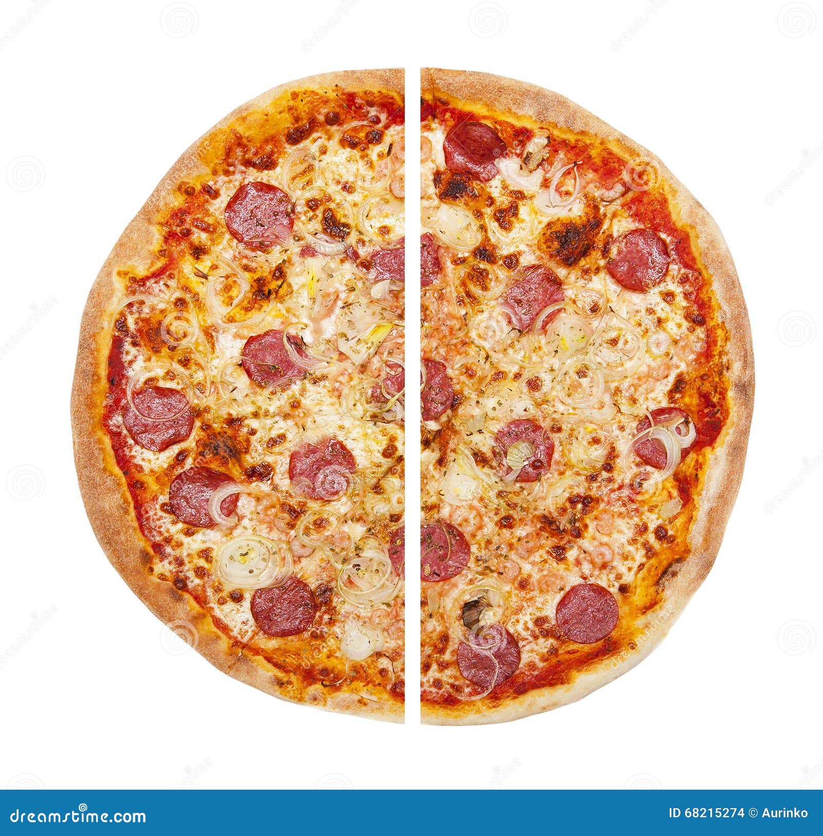 Two Pieces of Pizza Isolated on White Stock Photo - Image of isolated ...