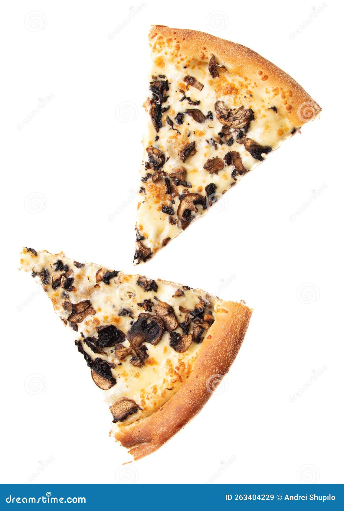 Pizza Isolated on White Background. Stock Image - Image of italian ...