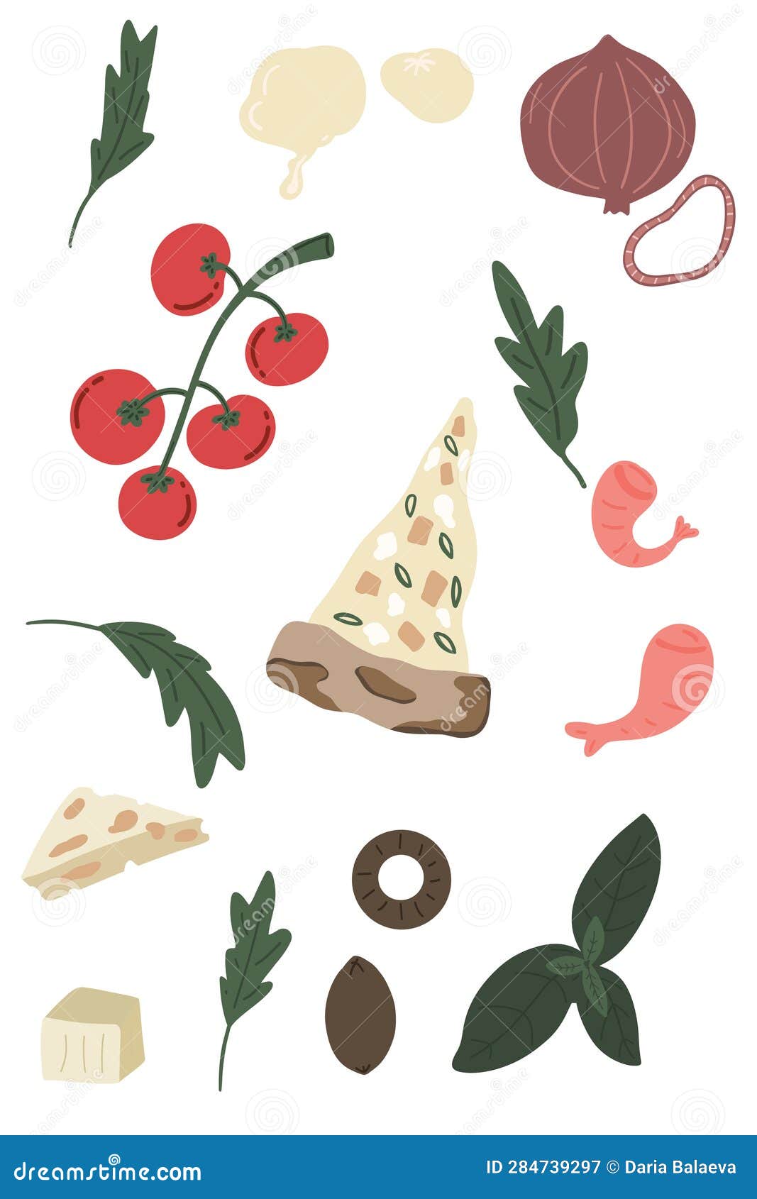 Pizza Italian Ingredients Hand Drawn Set Vector Items Stock Vector ... Pizza Italian Ingredients Hand Drawn Set Vector Items Stock Vector ...