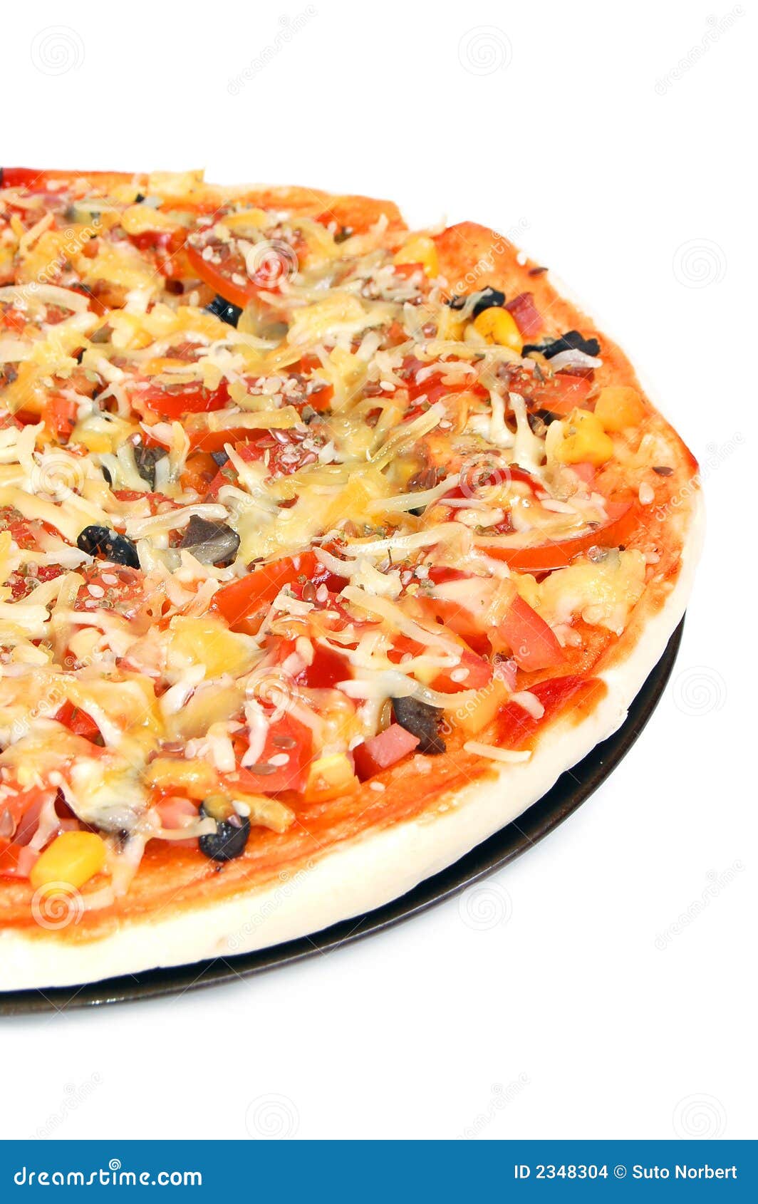 Pizza italiana foto de archivo. Imagen de comer, cena - 2348304