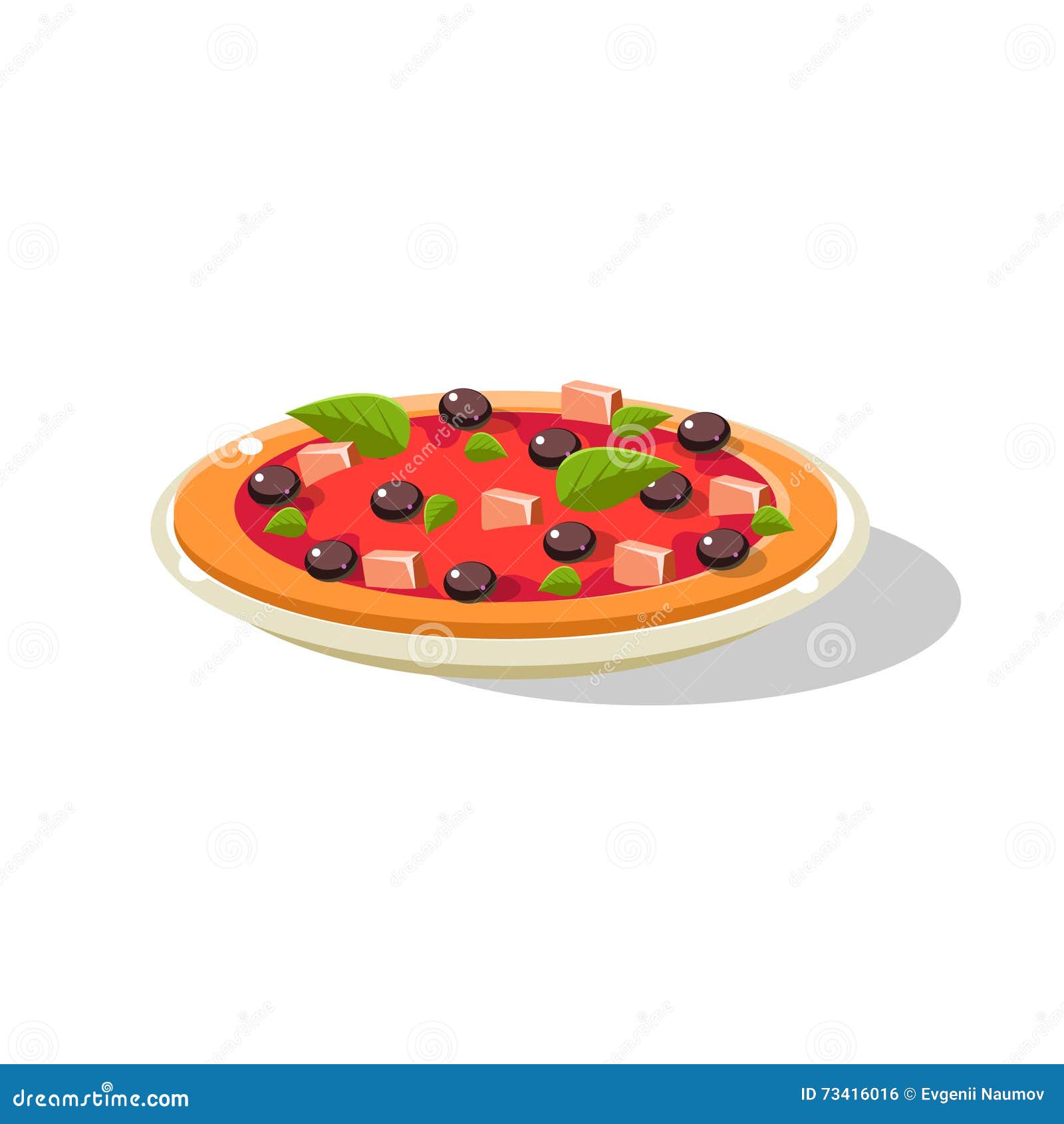 Pizza italiana tradicional ilustración del vector. Ilustración de ...