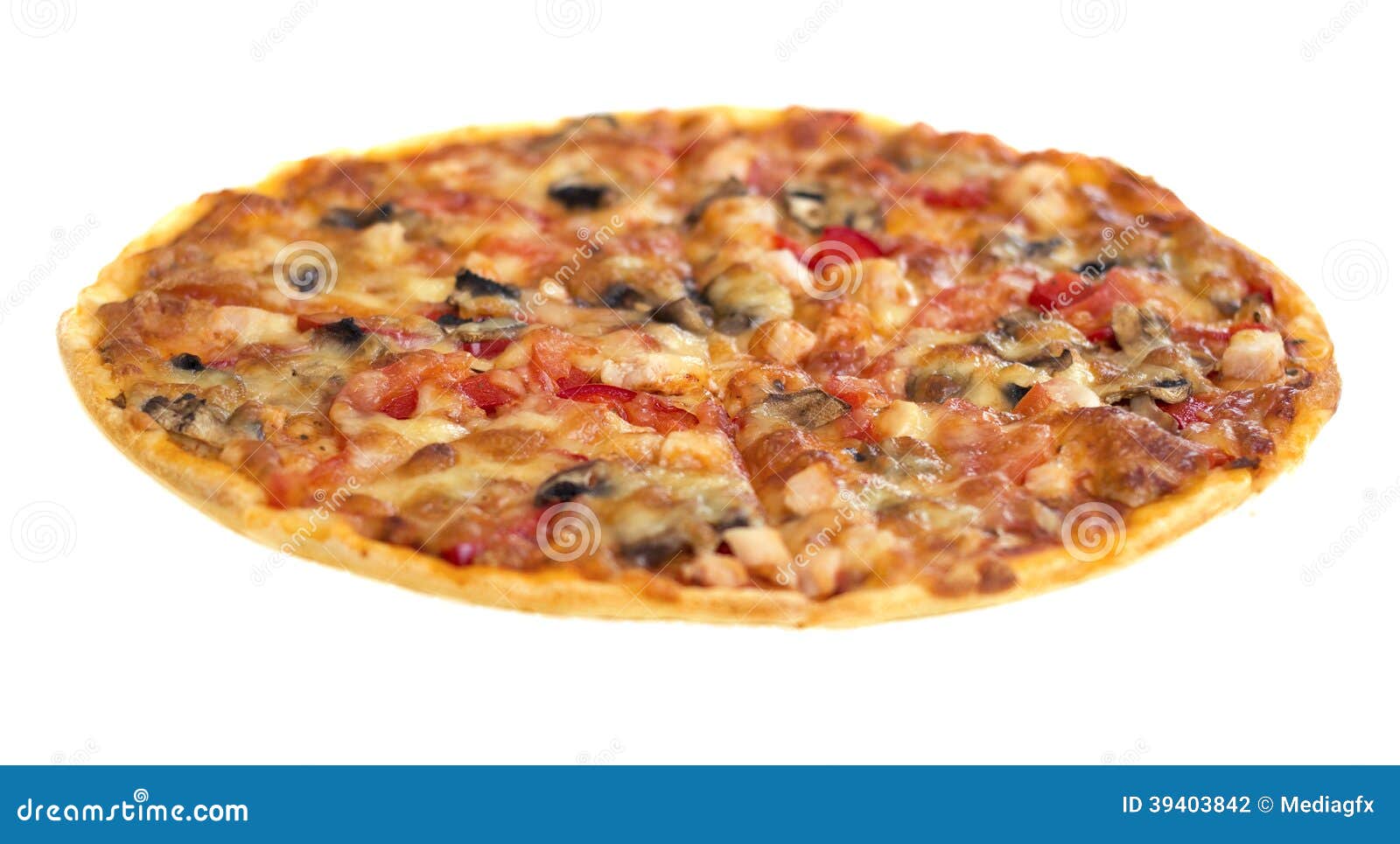 Pizza Italiano (horizontal View) Stock Photo - Image of cooked, gourmet ...