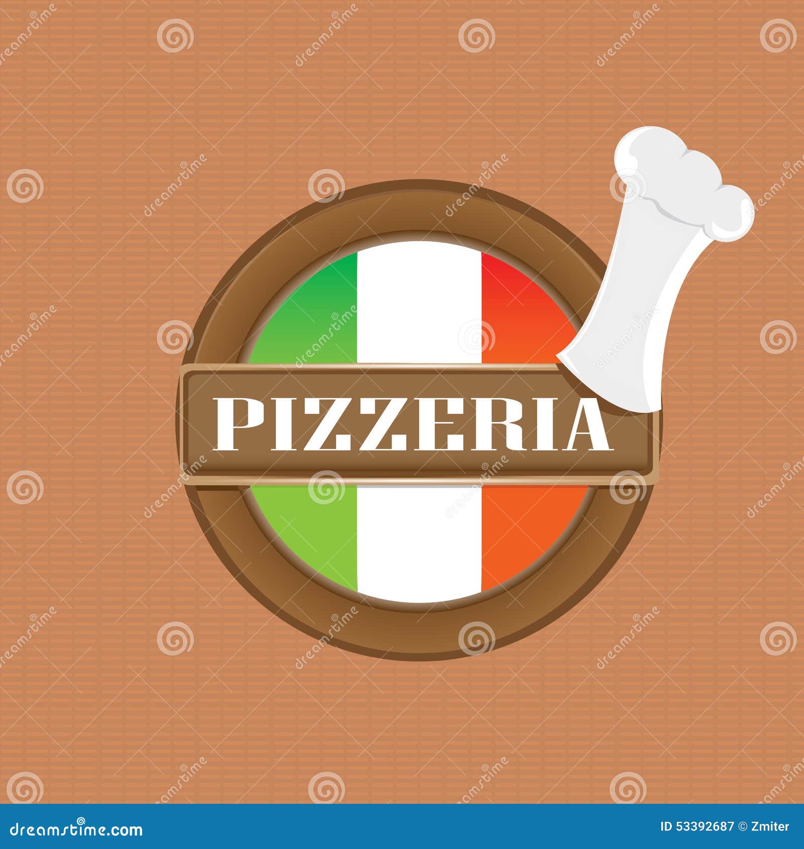 Pizza Label or Poster - Design Template. Stock Vector - Illustration of ...