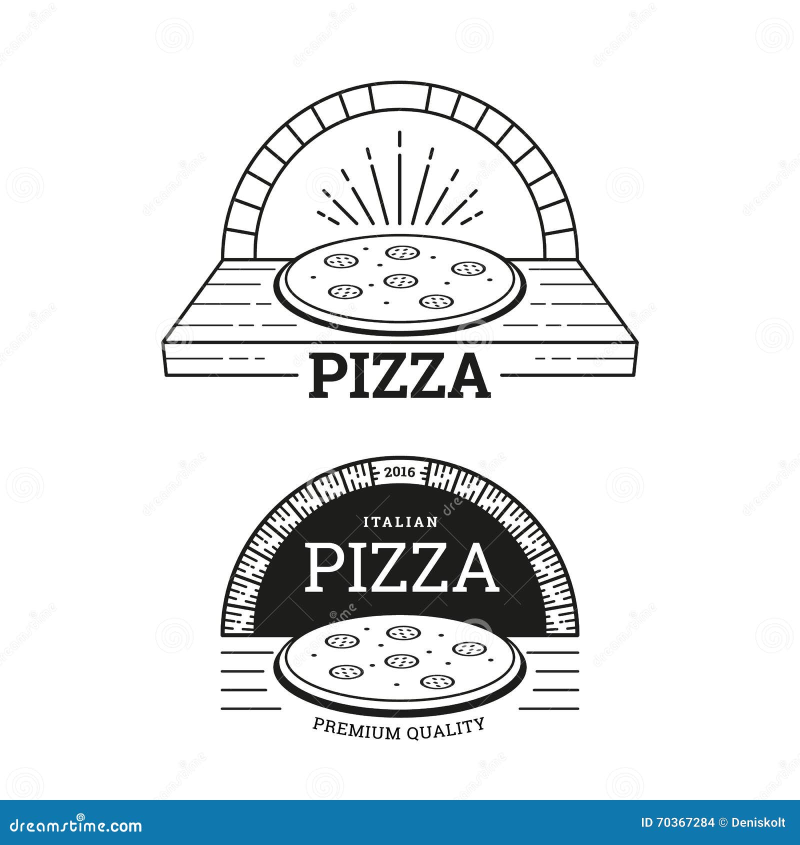 Pizza labels design stock vector. Illustration of peel - 70367284