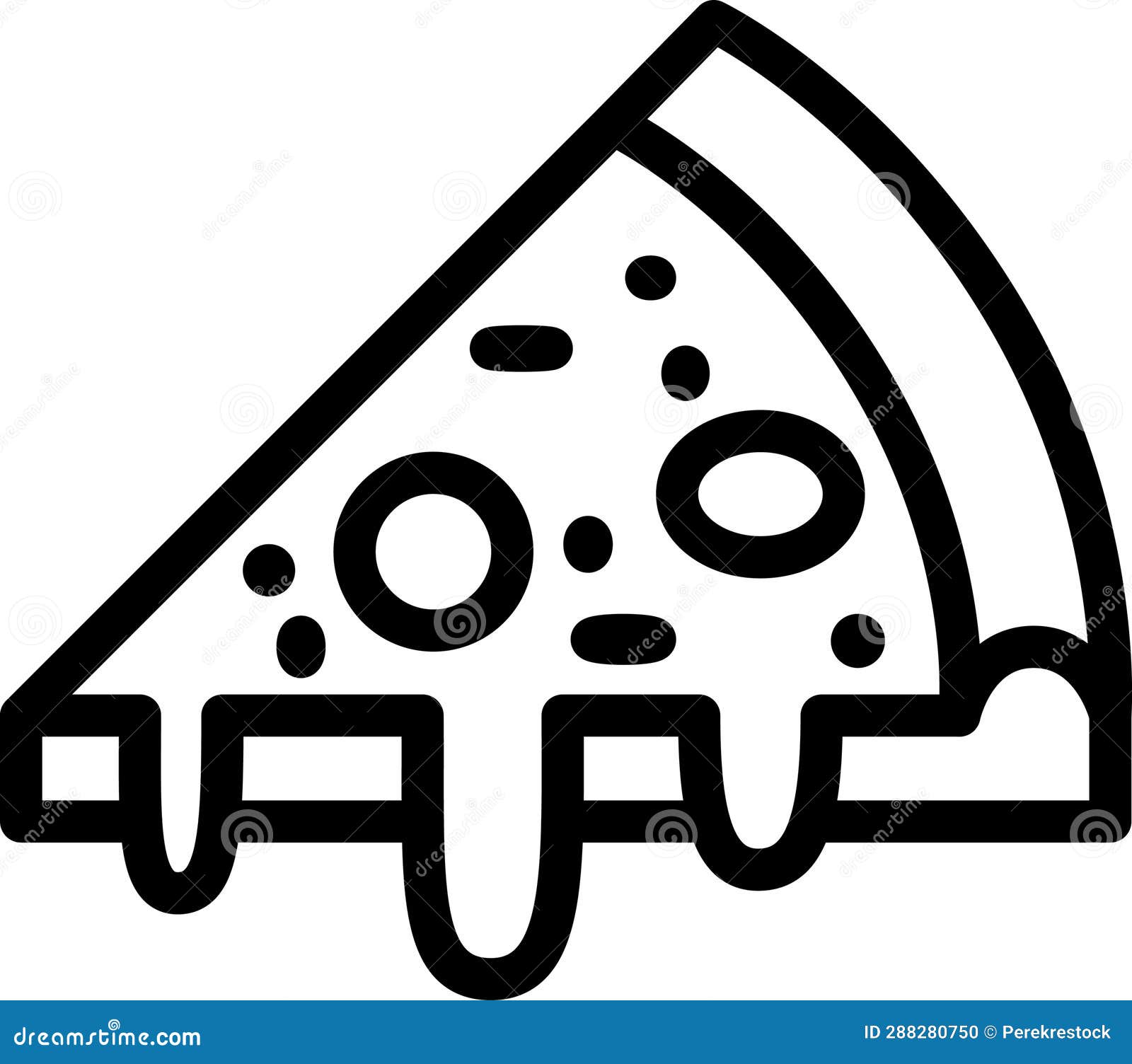 Pizza Line Icon As Diner Sign Stock Illustration - Illustration of ...