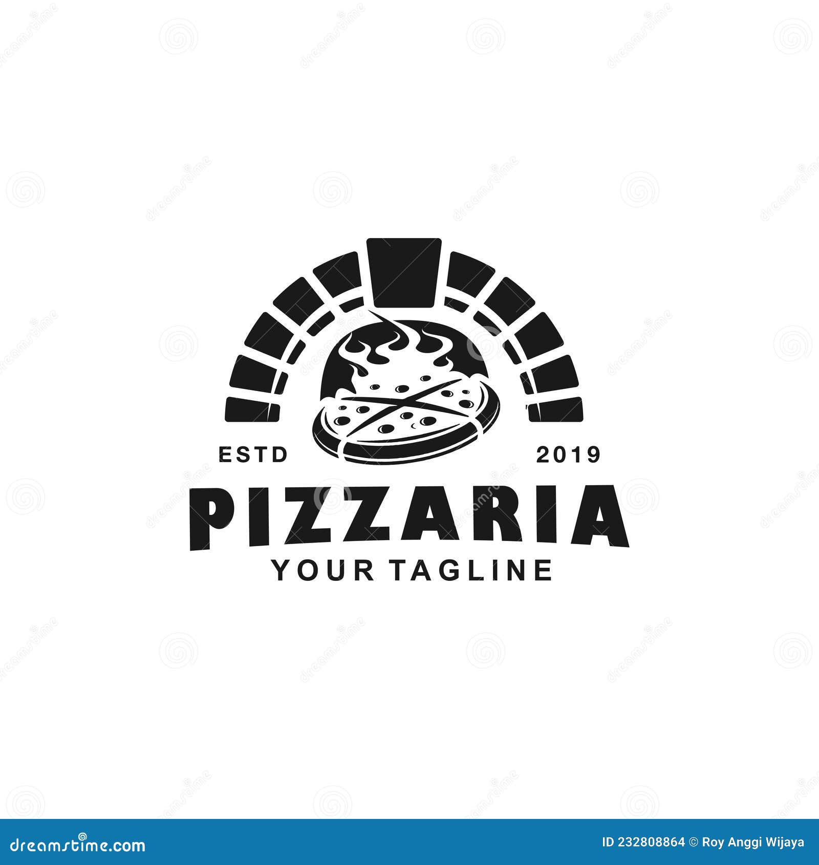 Pizza Logo Design Template Inspiration Stock Vector - Illustration of ...