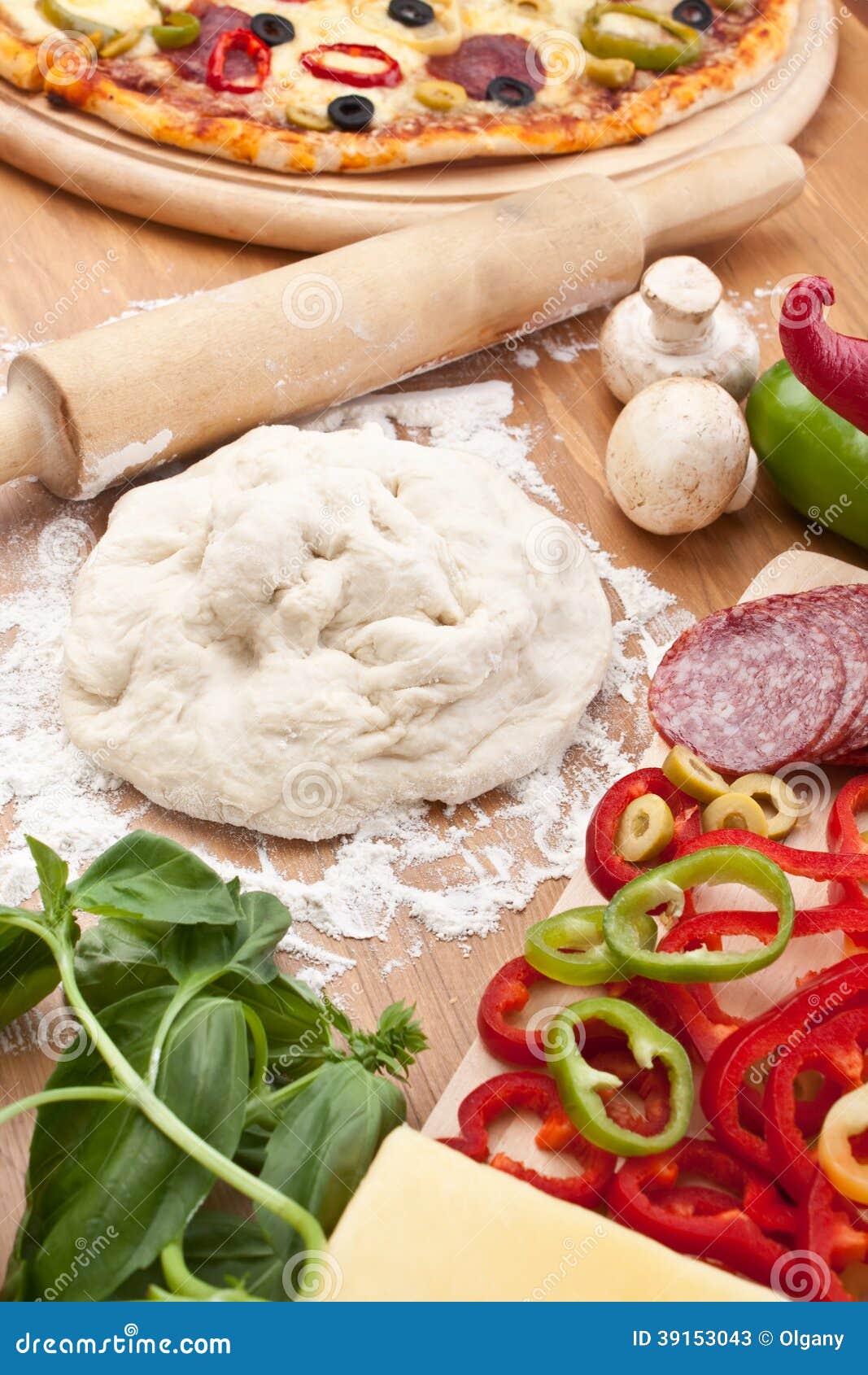 Pizza Making Proccess from Start To Finish Stock Image - Image of ...