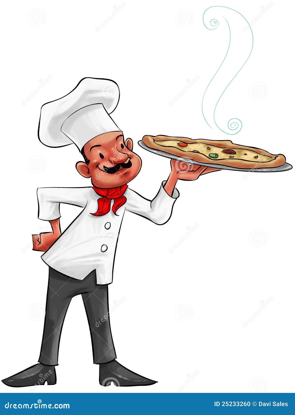 The pizza man stock illustration. Illustration of home - 25233260
