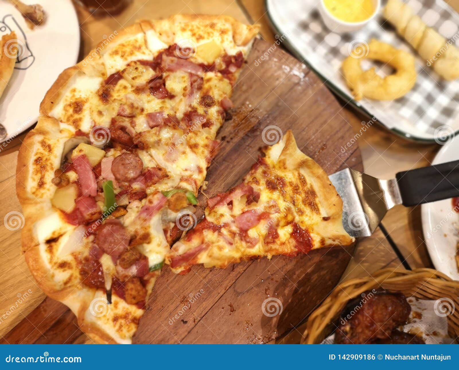 Pizza meals. stock photo. Image of tasty, italian, cuisine - 142909186