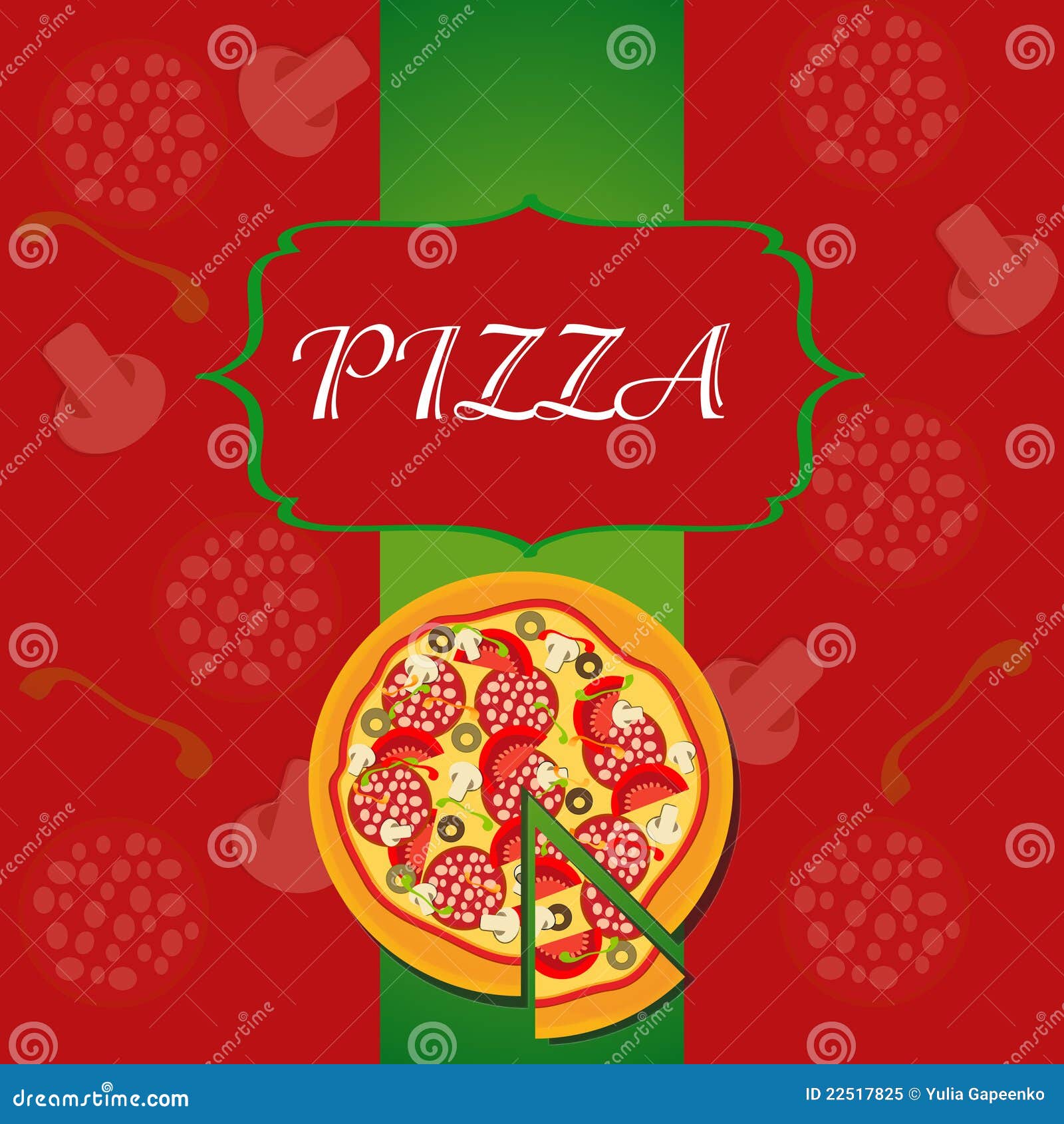 Pizza Menu Template stock vector. Illustration of page - 22517825