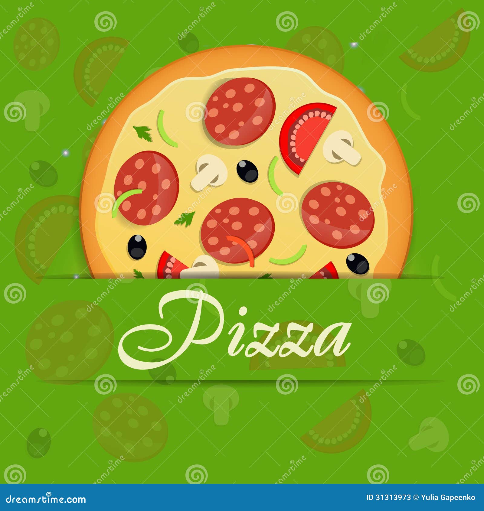 Pizza Menu Template Vector Illustration Stock Vector - Illustration of ...