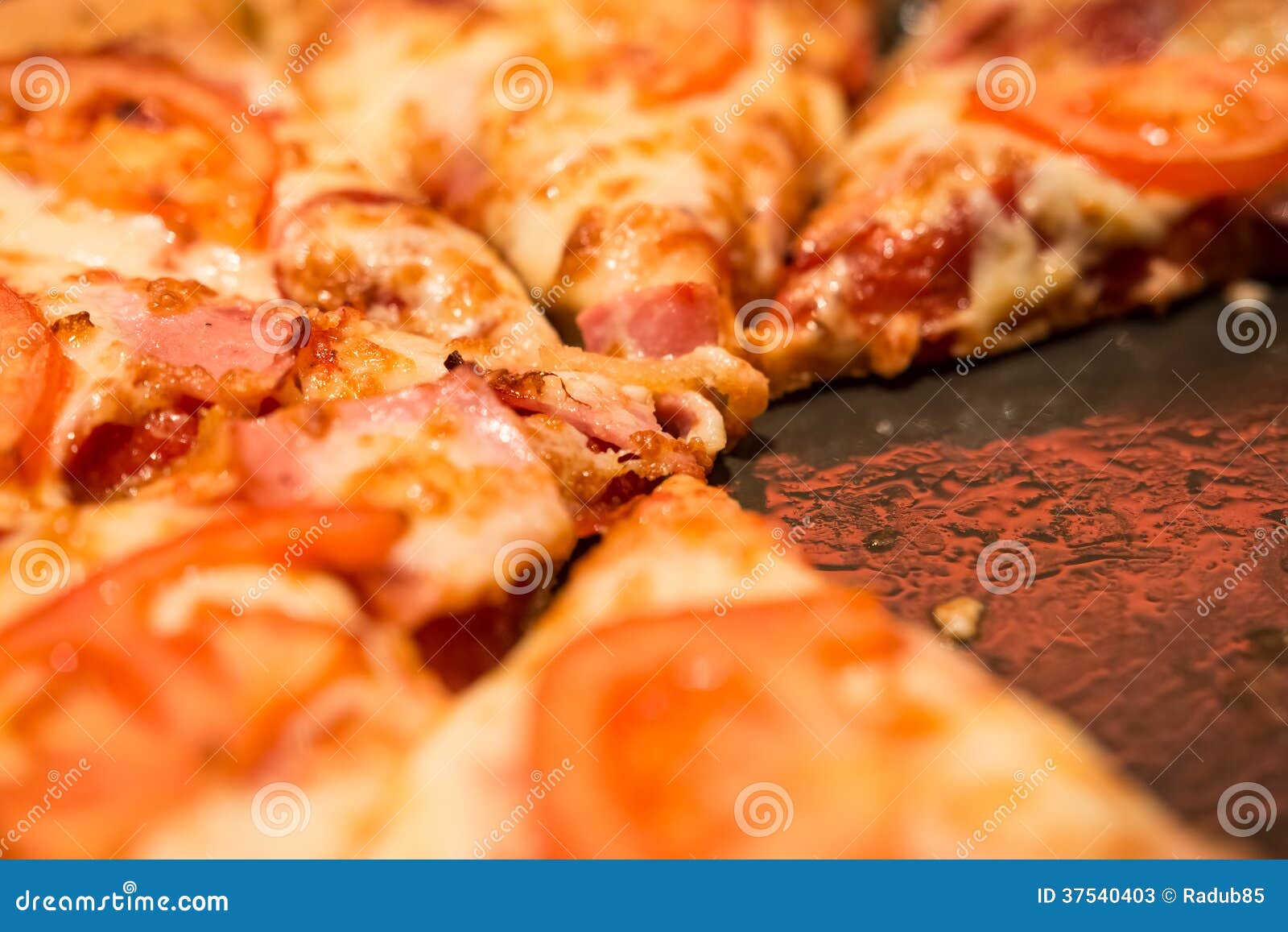 Pizza Missing a Piece Close Up Stock Image - Image of ingredients ...