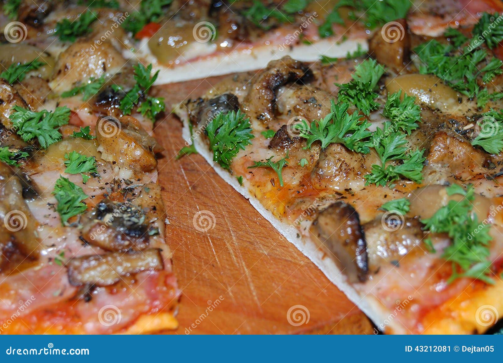 Pizza stock image. Image of isolated, deluxe, food, dough - 43212081