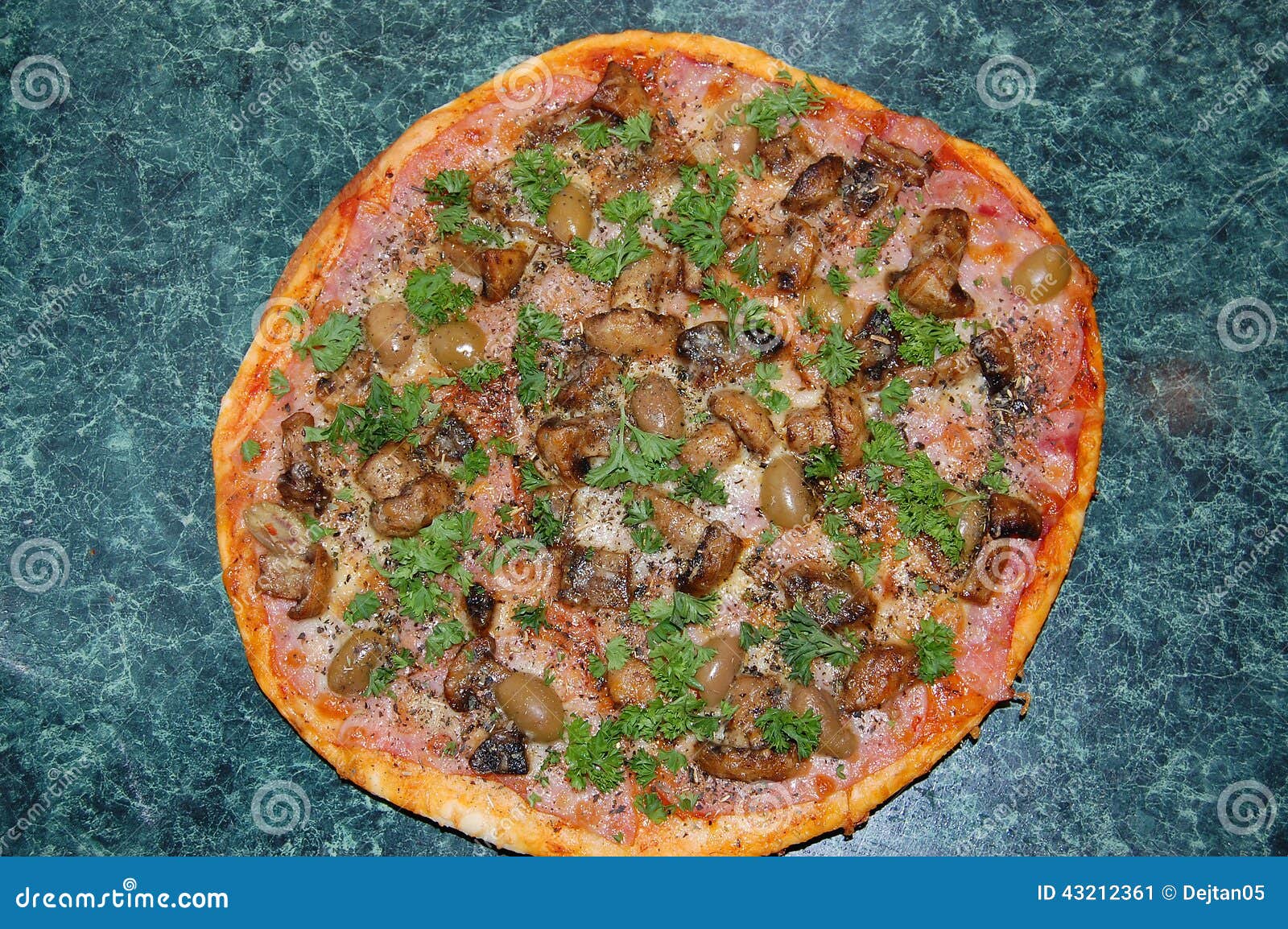 Pizza stock image. Image of chopped, pepper, fresh, mozzarella - 43212361