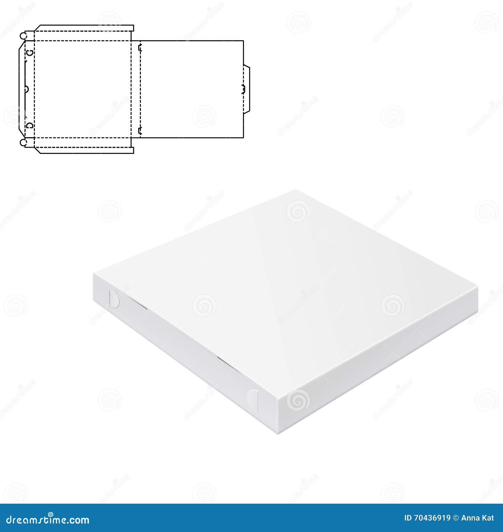 Pizza Package Box 1 stock vector. Illustration of blank - 70436919