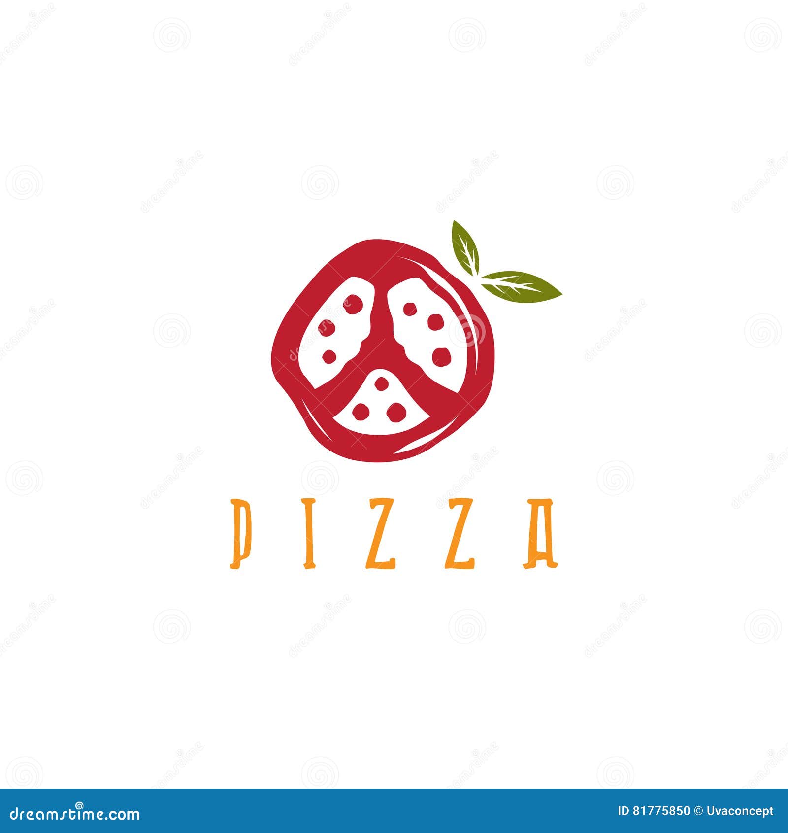 Pizza In Peace Symbol Form Vector Design | CartoonDealer.com #81775913