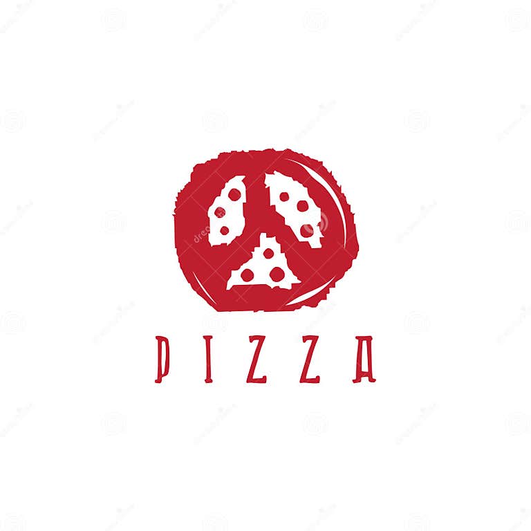 Pizza in Peace Symbol Form Vector Design Stock Vector - Illustration of ...