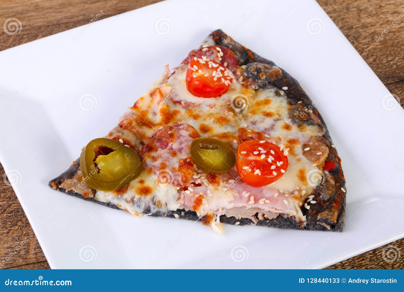 Pizza Pepperoni with Pepper Stock Image - Image of food, pepperoni ...