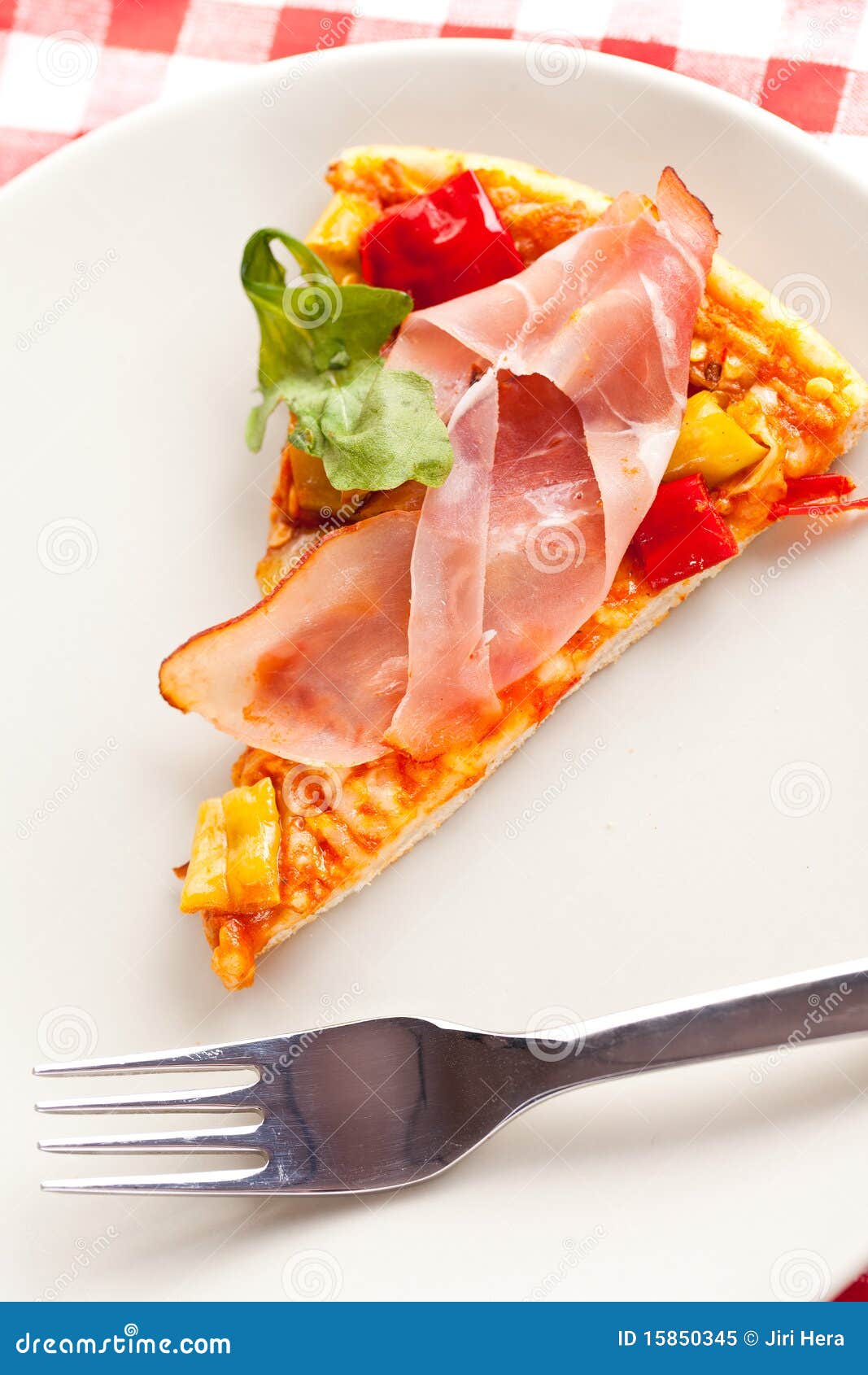 Pizza on plate stock image. Image of ingredients, pastry - 15850345
