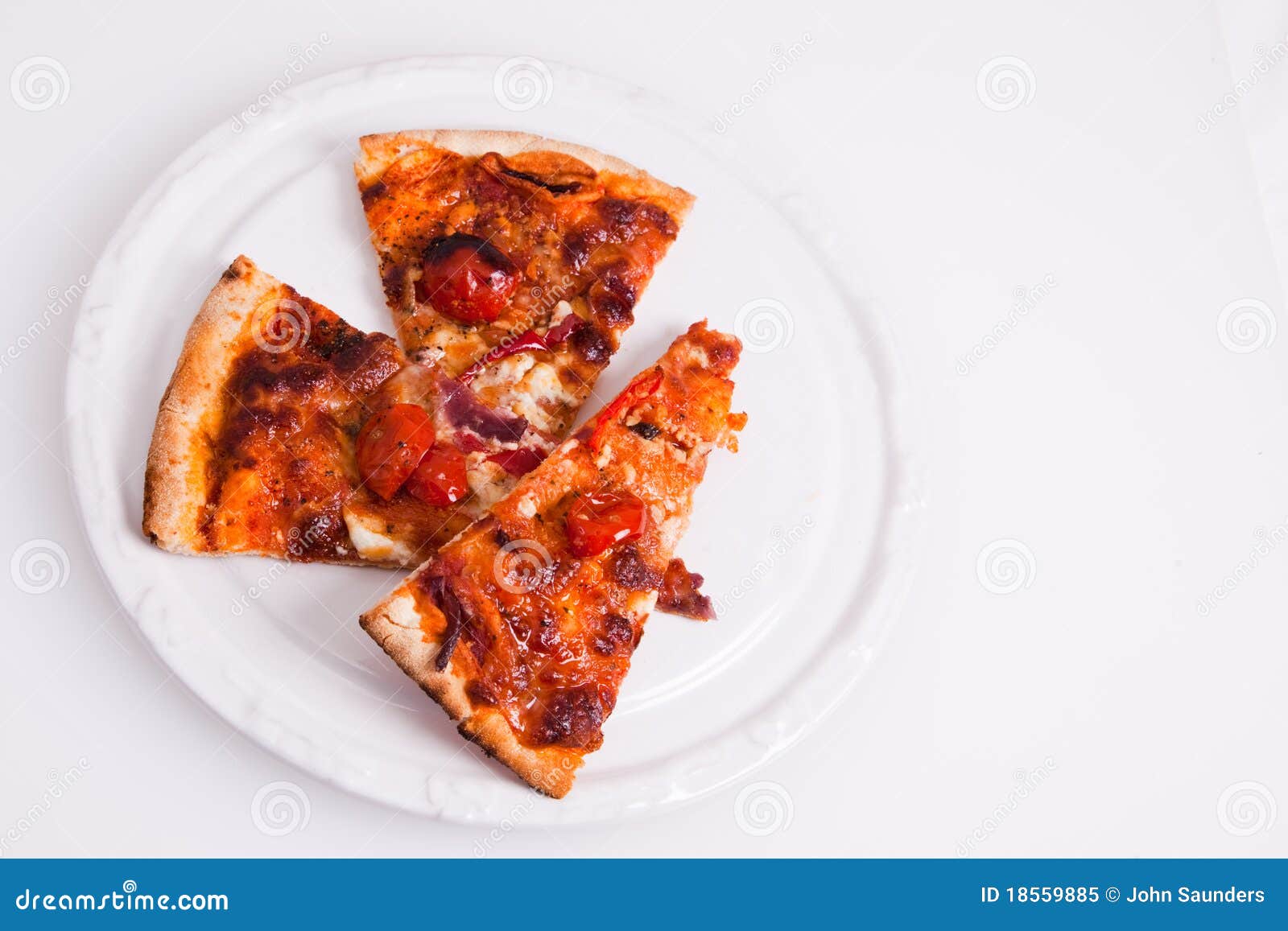 Pizza on a plate stock image. Image of cheese, shallow - 18559885