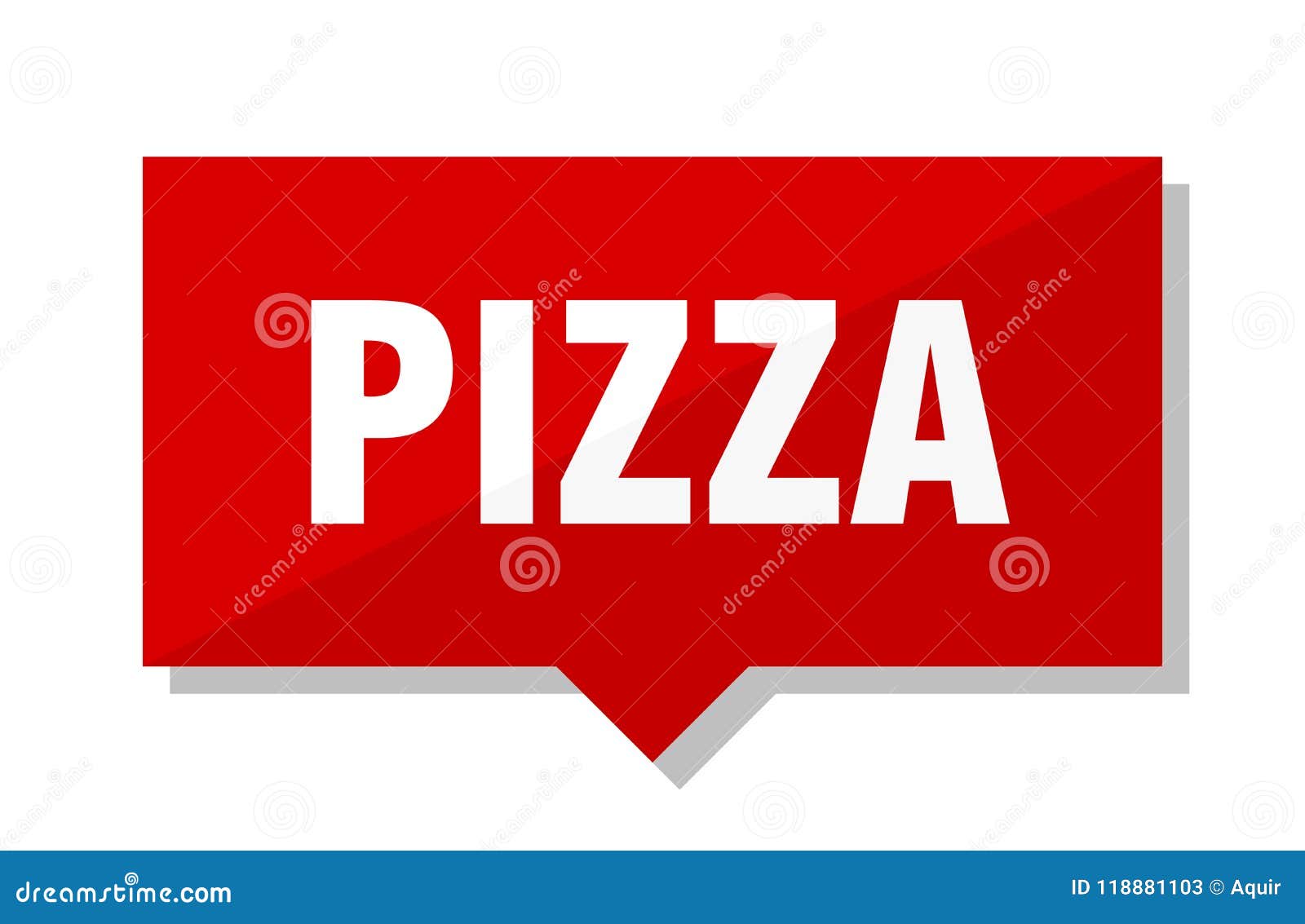 Pizza price tag stock vector. Illustration of square - 118881103