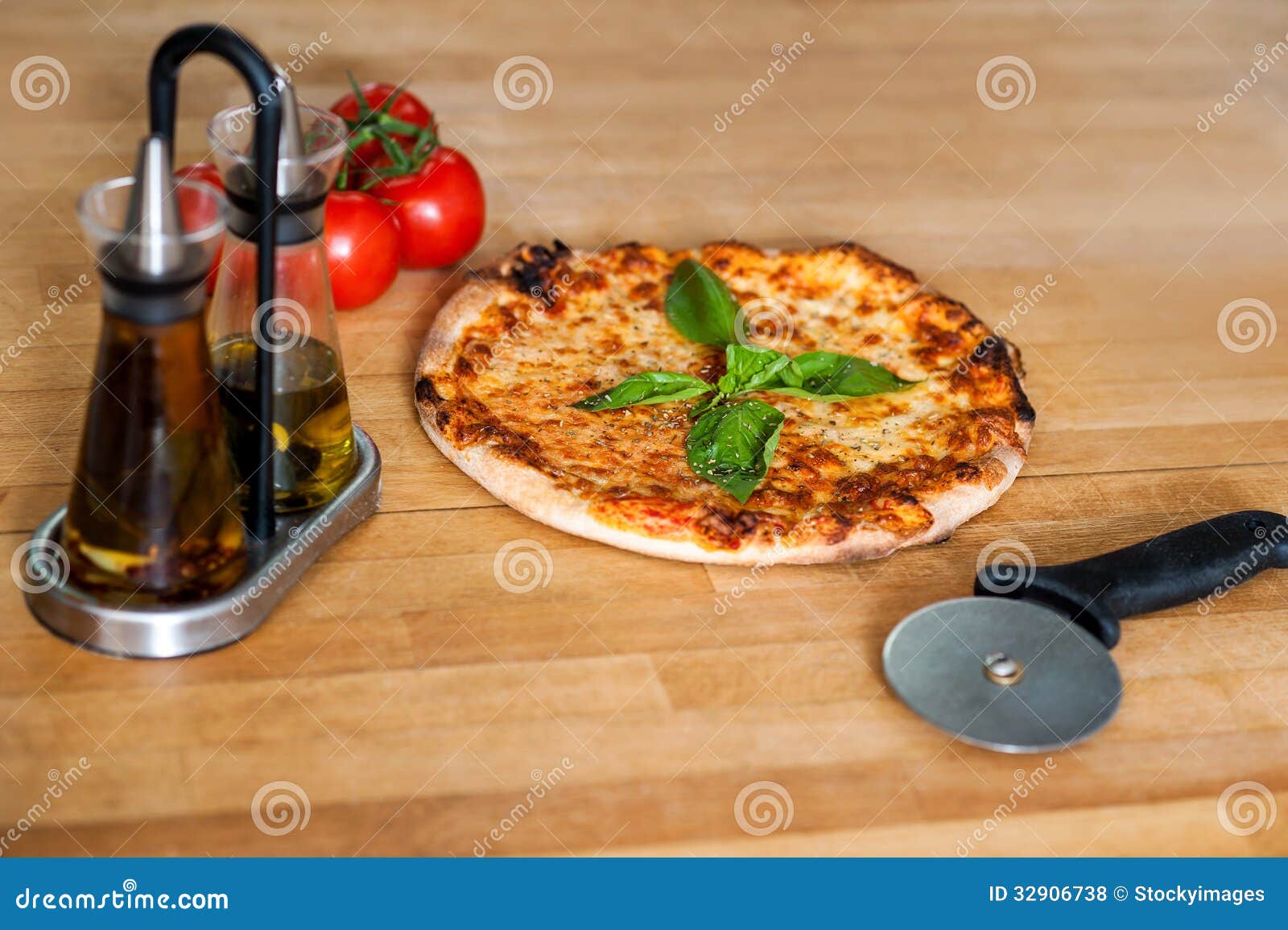 Pizza is Ready, Please Help Yourself. Stock Photo - Image of onion ...