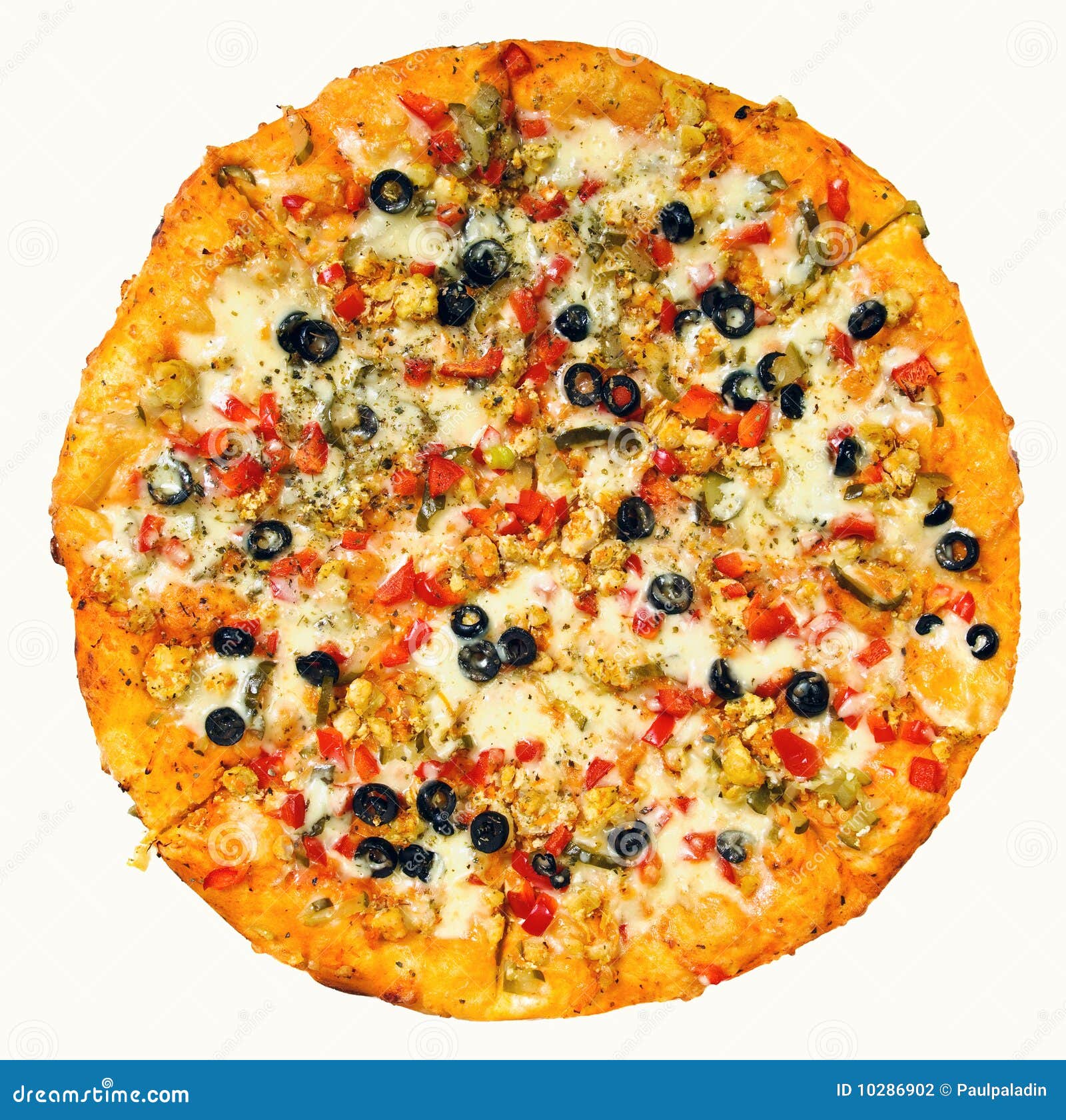 Pizza redonda foto de archivo. Imagen de alimento, redondo - 10286902